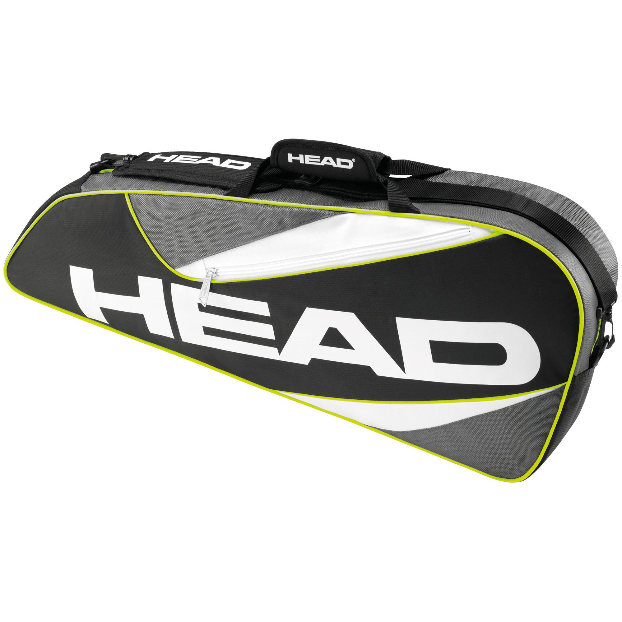 Head Elite Pro 3 Racket Bag - Black/Anthracite - Tennisnuts.com