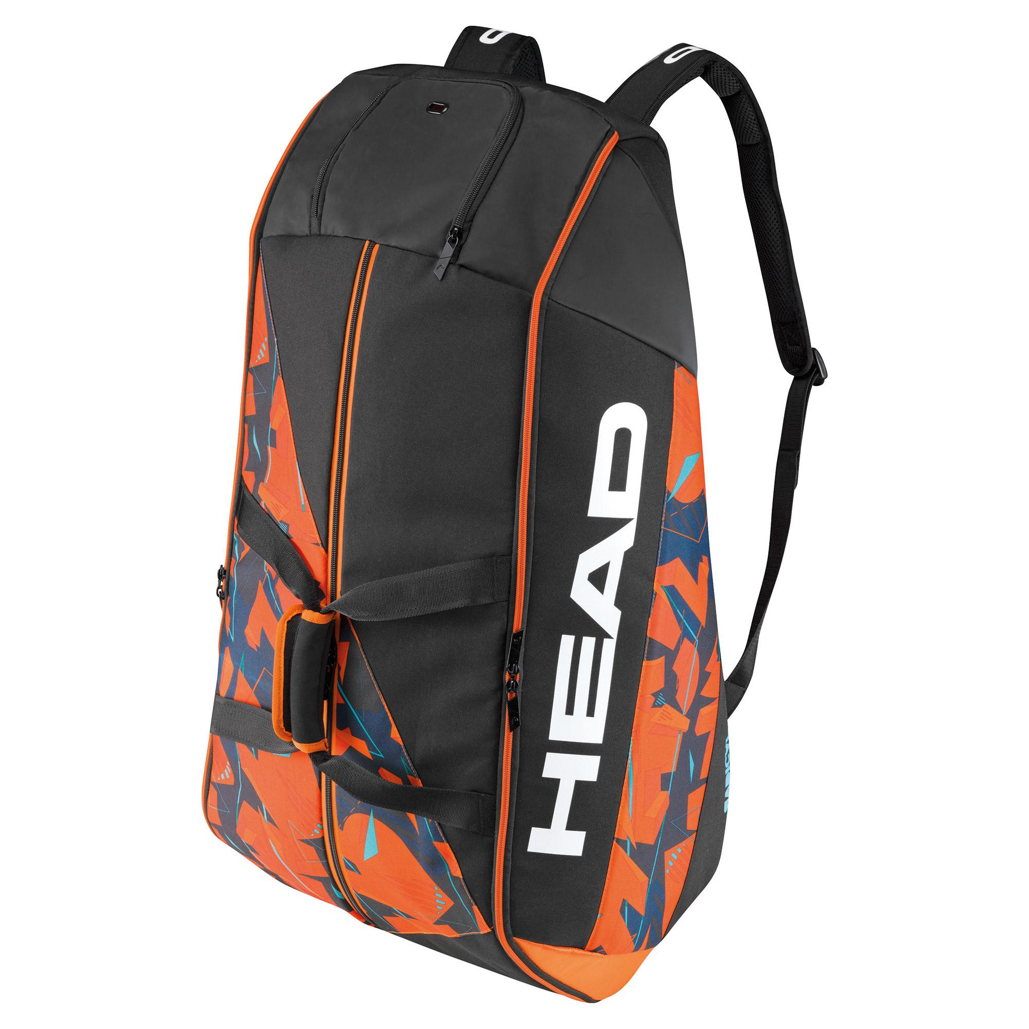 Head Radical Monstercombi 12 Racket Bag - Black/Orange - Tennisnuts.com