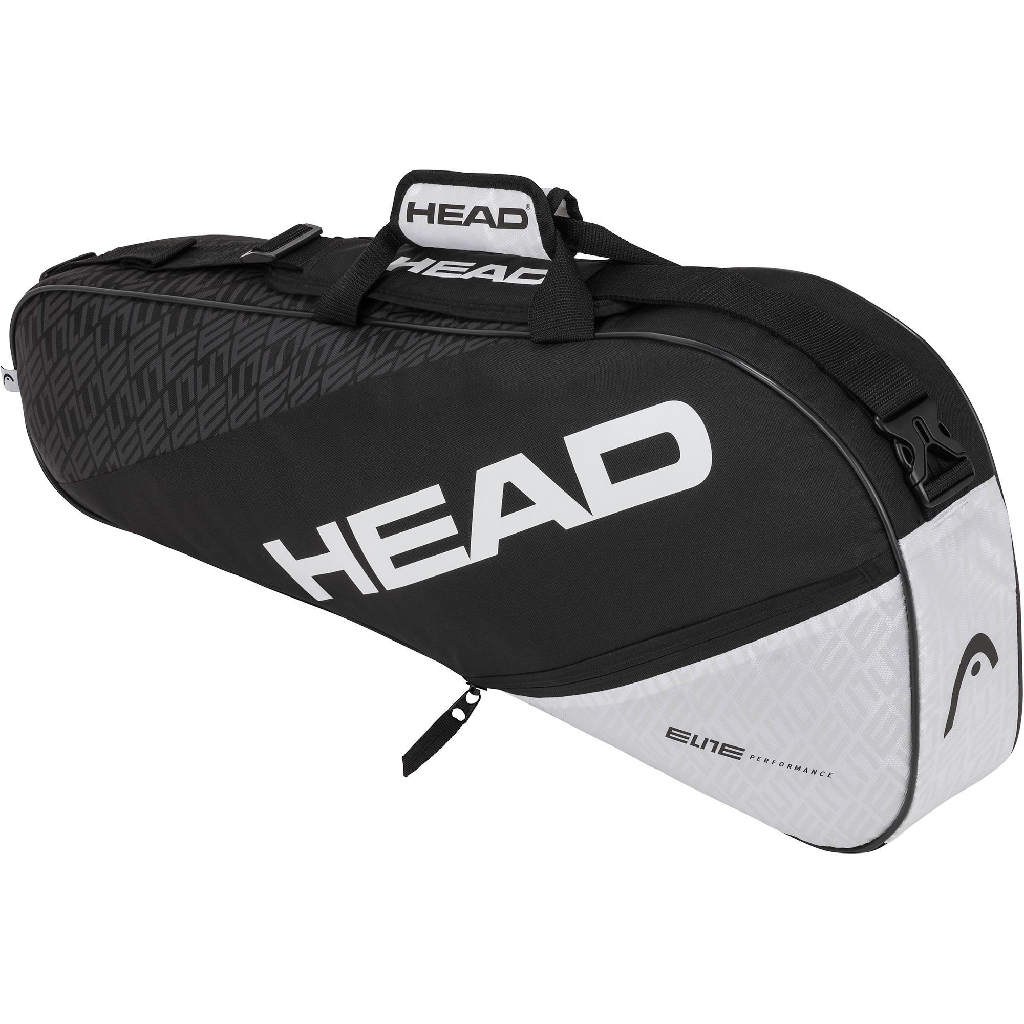 Head Elite Combi Pro 3 Racket Bag - Black/White - Tennisnuts.com