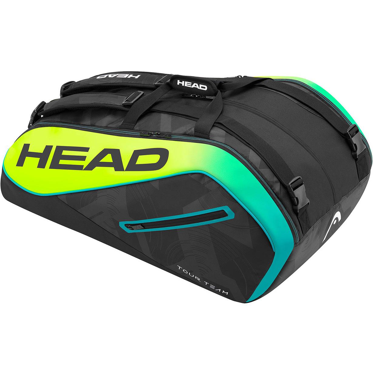 Head Extreme Monstercombi 12 Racket Bag - Black/Yellow - Tennisnuts.com