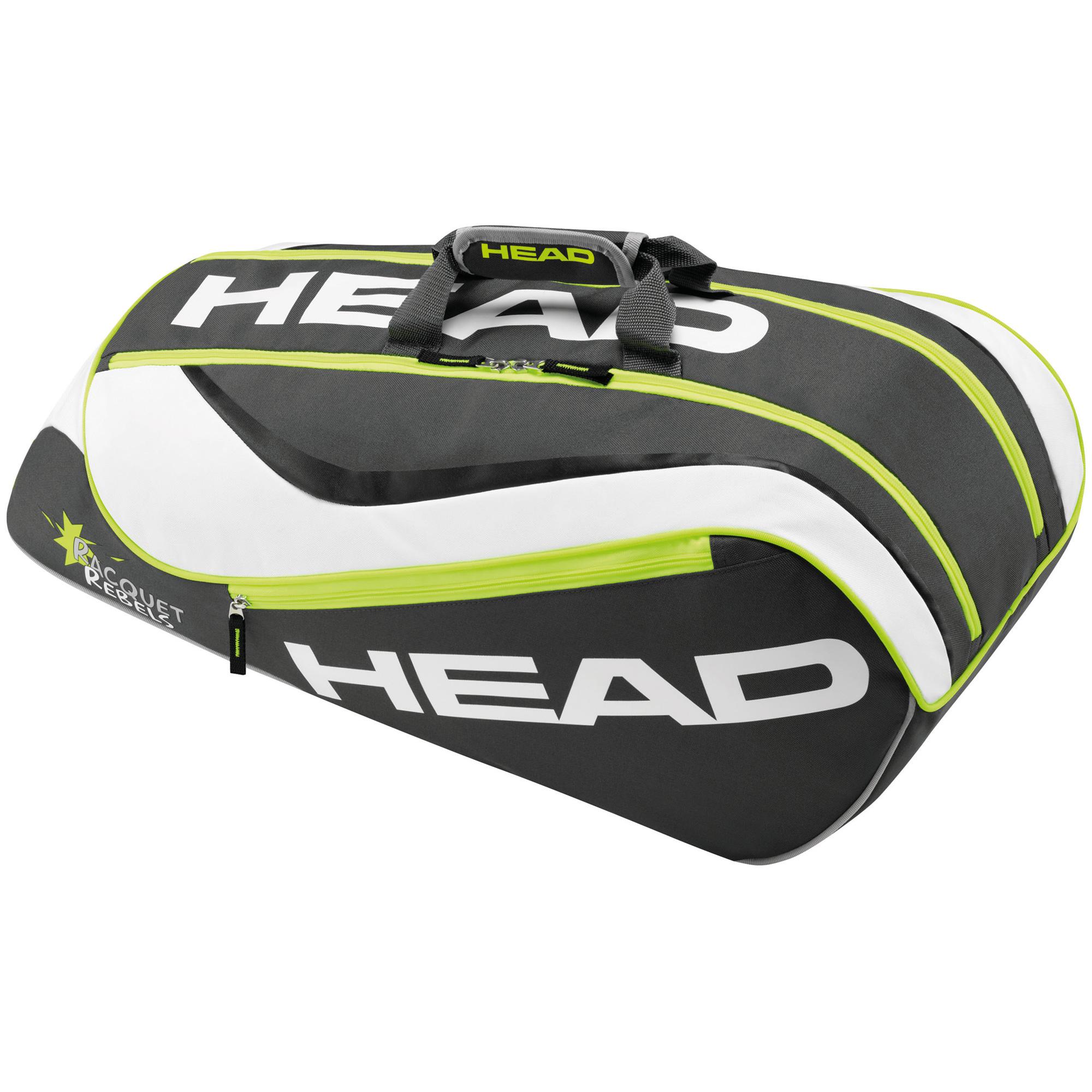 Head Junior Combi 6 Racket Bag - Anthracite - Tennisnuts.com