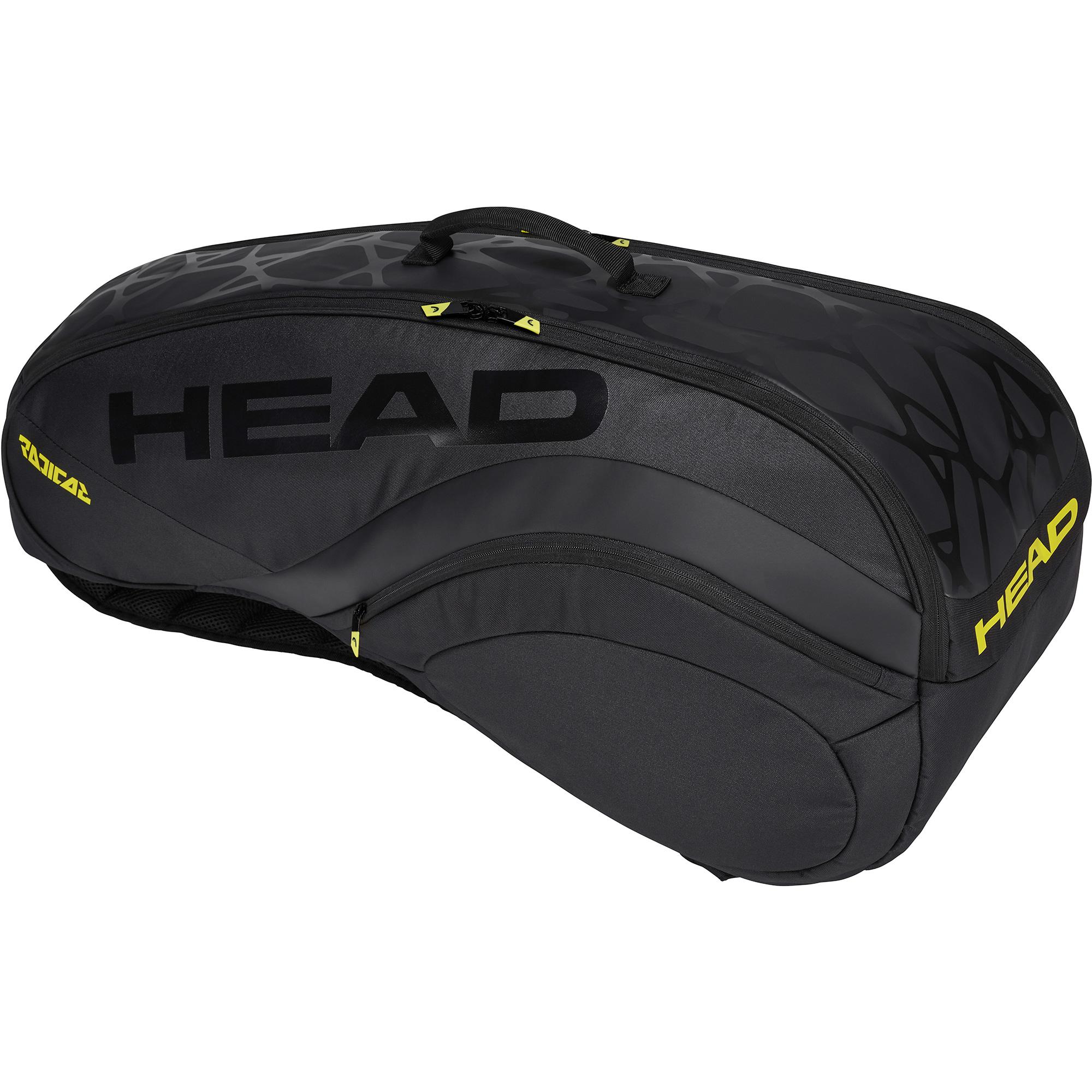 Head Radical Limited Edition Combi 6 Racket Bag - Black/Yellow ...