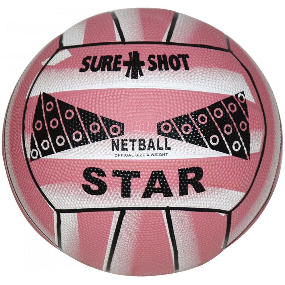 Sure Shot Star Netball - Pink (Choose Size) - Tennisnuts.com
