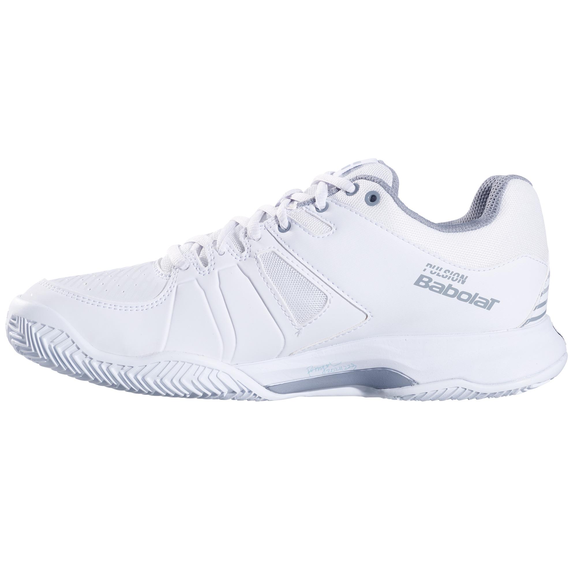 Babolat Mens Pulsion Clay Tennis Shoes - White - Tennisnuts.com