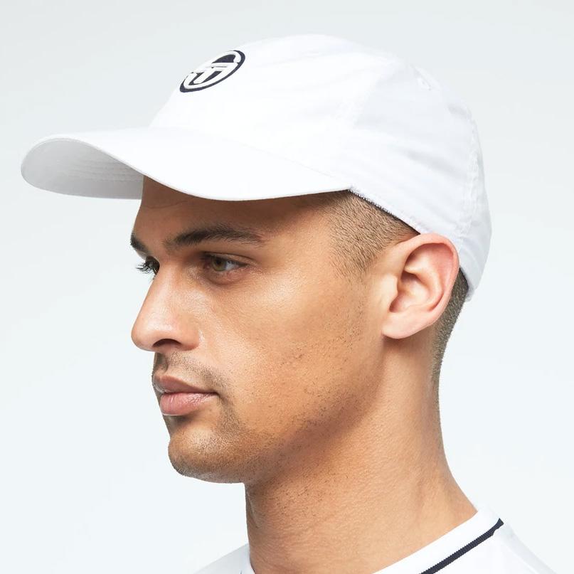 Sergio Tacchini Tennis Cap - White/Navy - Tennisnuts.com