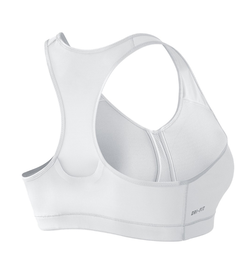 Nike Definition Racerback Sports Bra - White - Tennisnuts.com