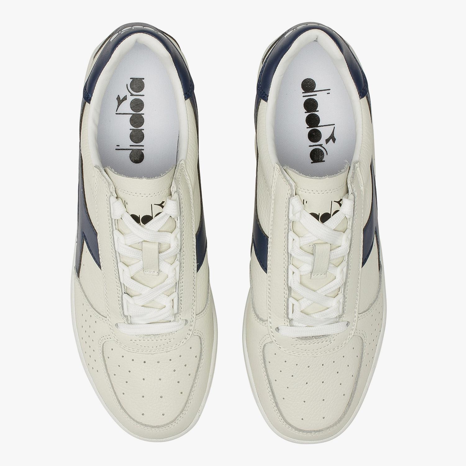 Diadora Mens B.Elite Premium L Shoes - White/Blue - Tennisnuts.com