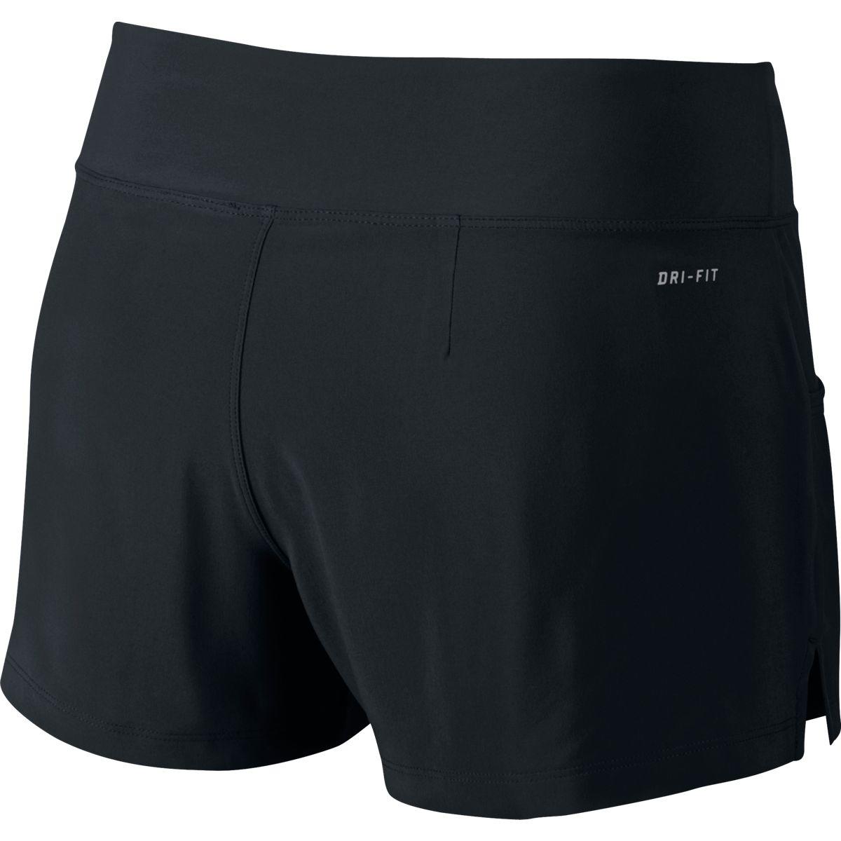 Nike Womens Victory Shorts - Black/Matte Silver - Tennisnuts.com