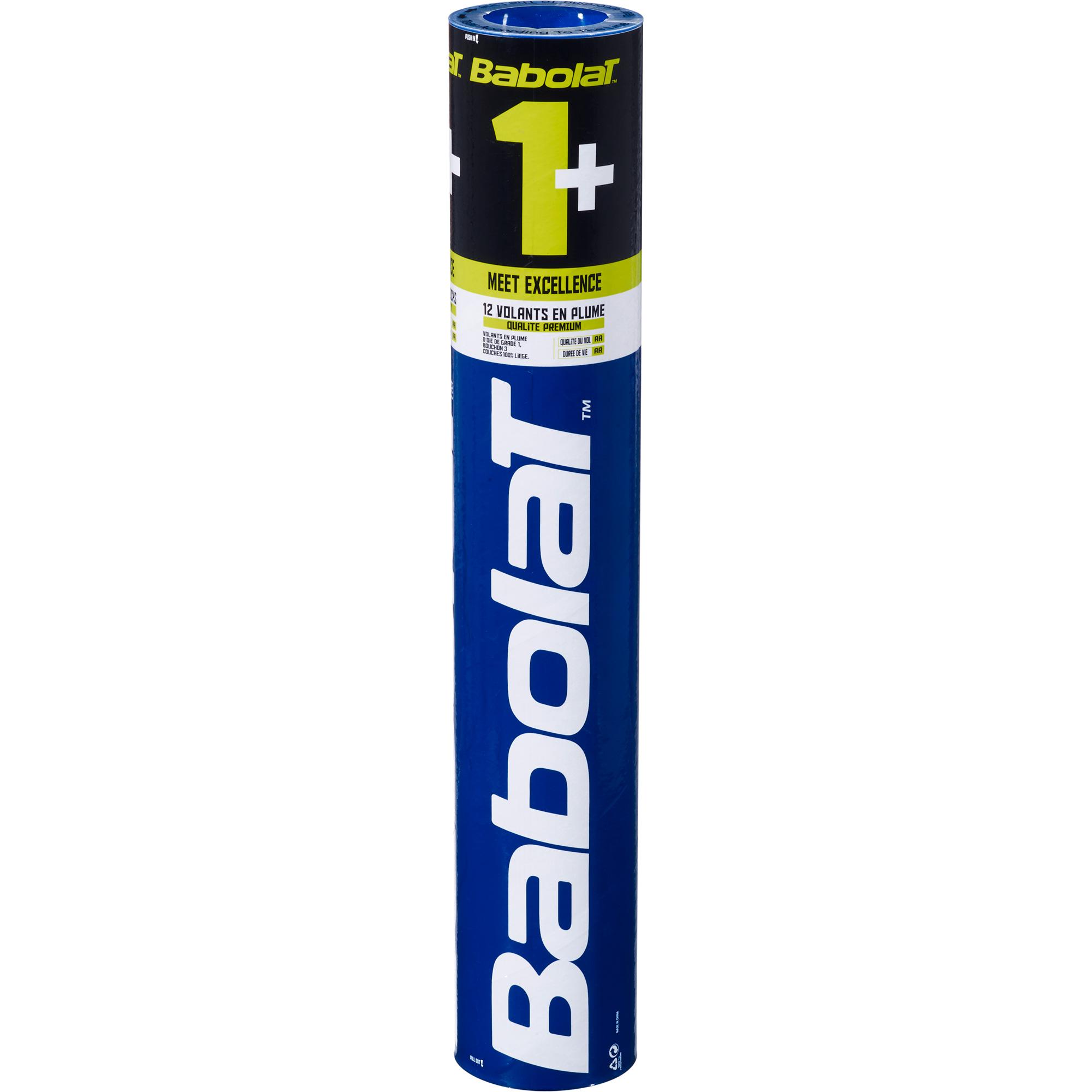 Babolat 1+ Plus Feather Badminton Shuttlecocks (1 Dozen) - Tennisnuts.com