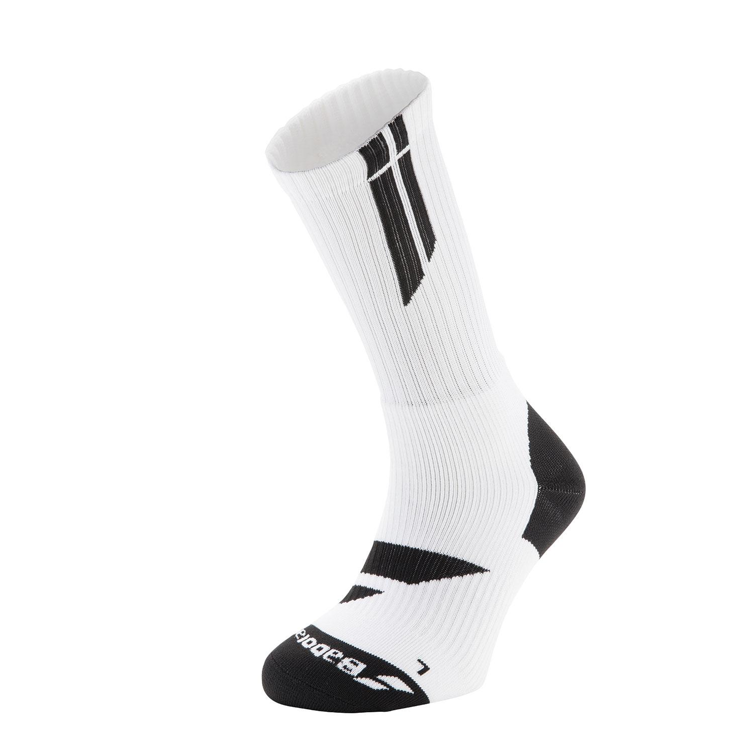 Babolat Mens Team Big Logo Tennis Socks (1 Pair) - White/Black ...