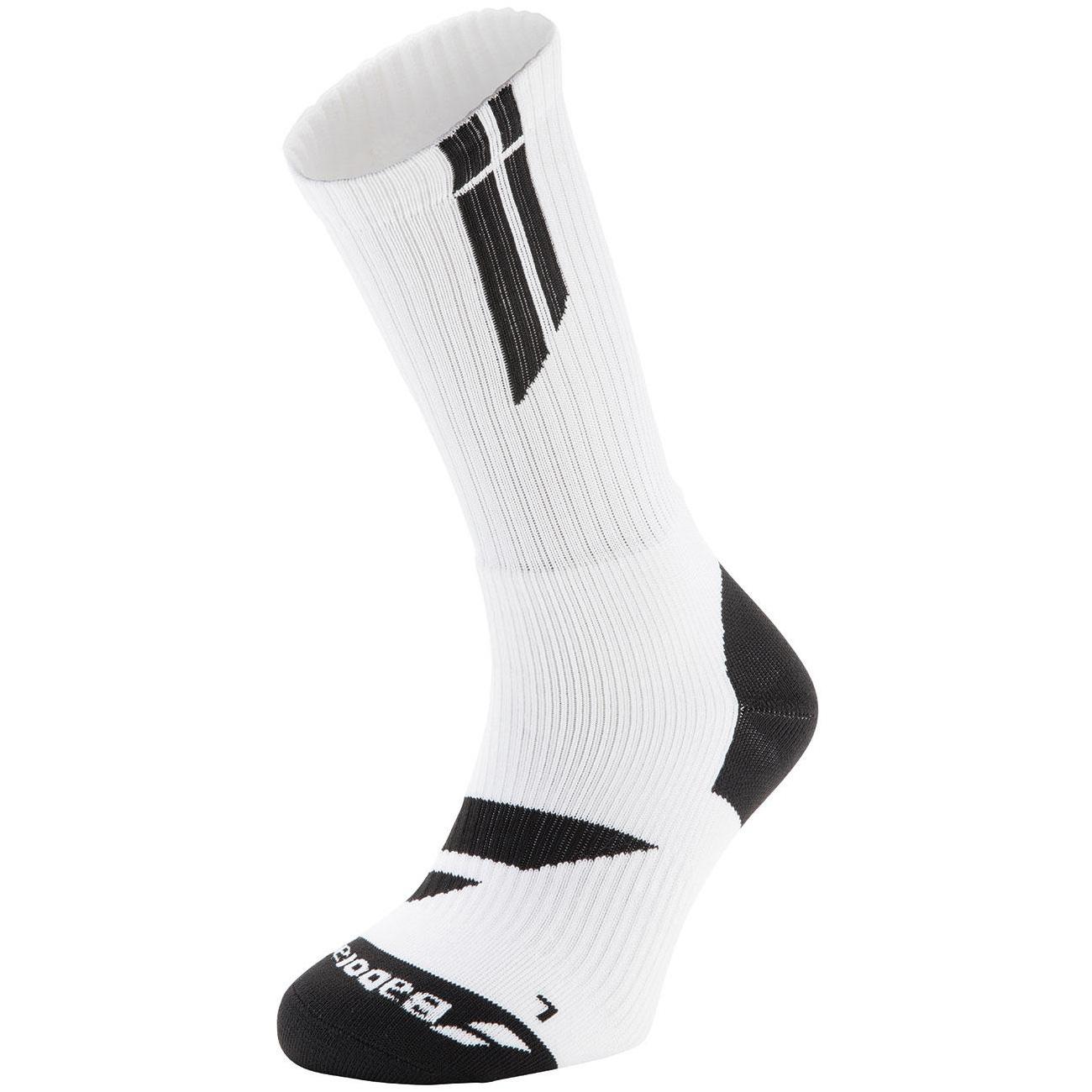 Babolat Mens Team Big Logo Tennis Socks (1 Pair) - White/Black ...