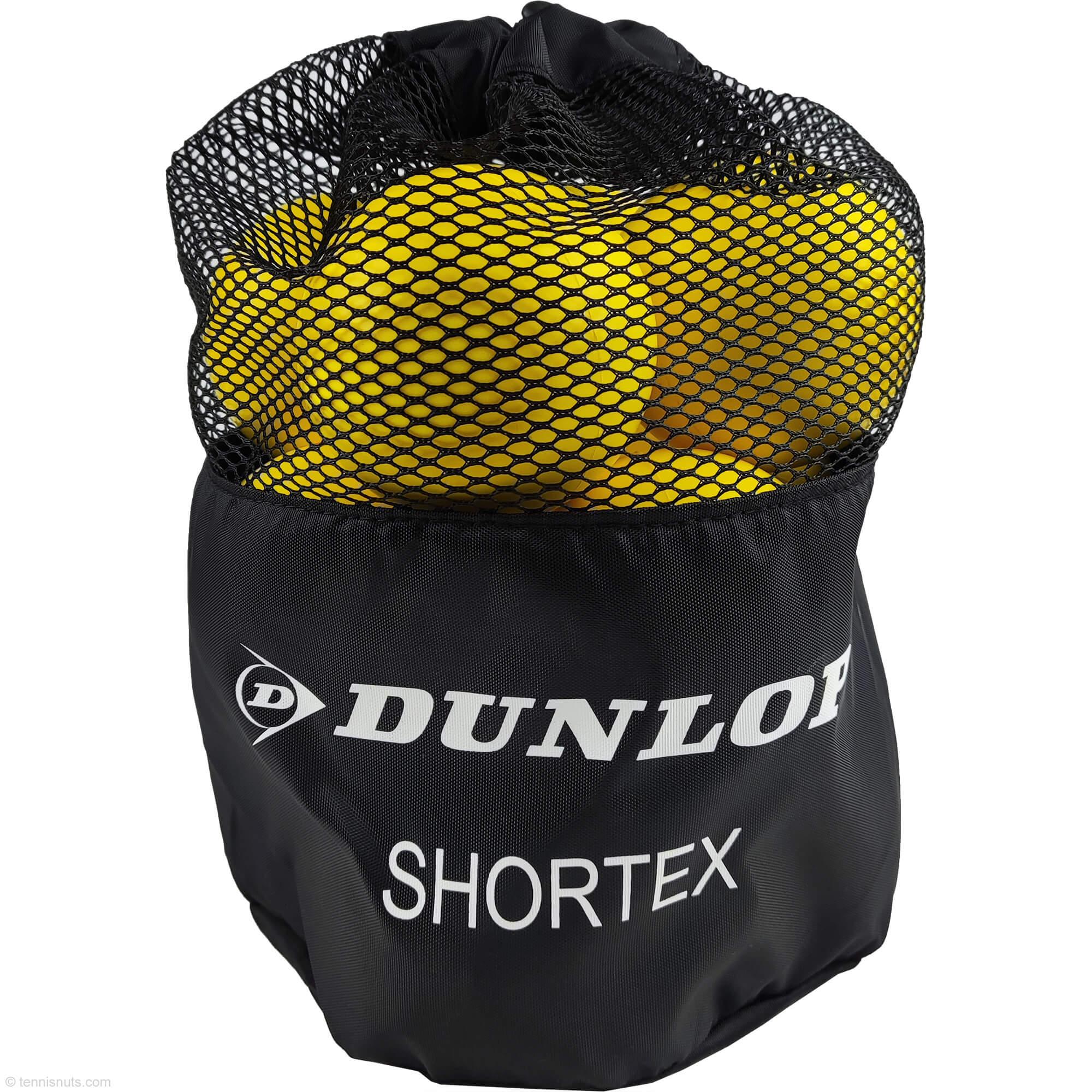 Dunlop Shortex Tennis Balls (1 Dozen Bag) - Tennisnuts.com
