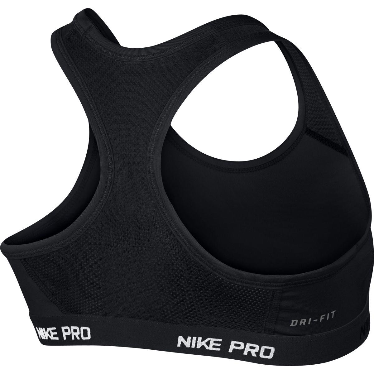 Nike Girls Pro Hypercool Fitted Bra - Black/White - Tennisnuts.com