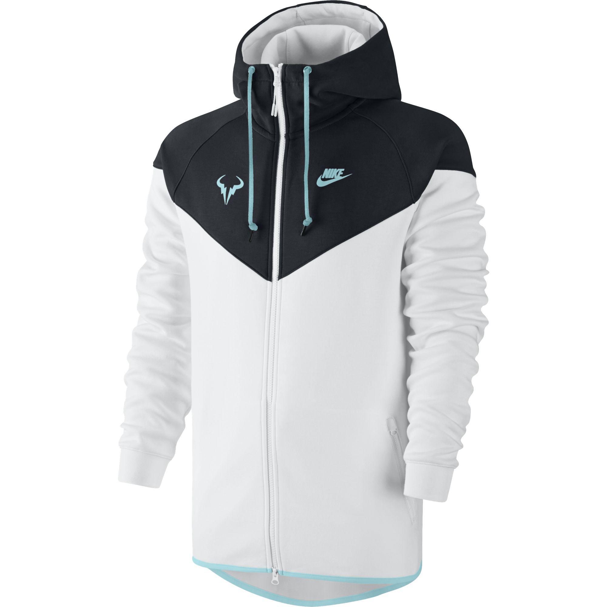 Nike Mens Premier Rafa Jacket - Black/White - Tennisnuts.com