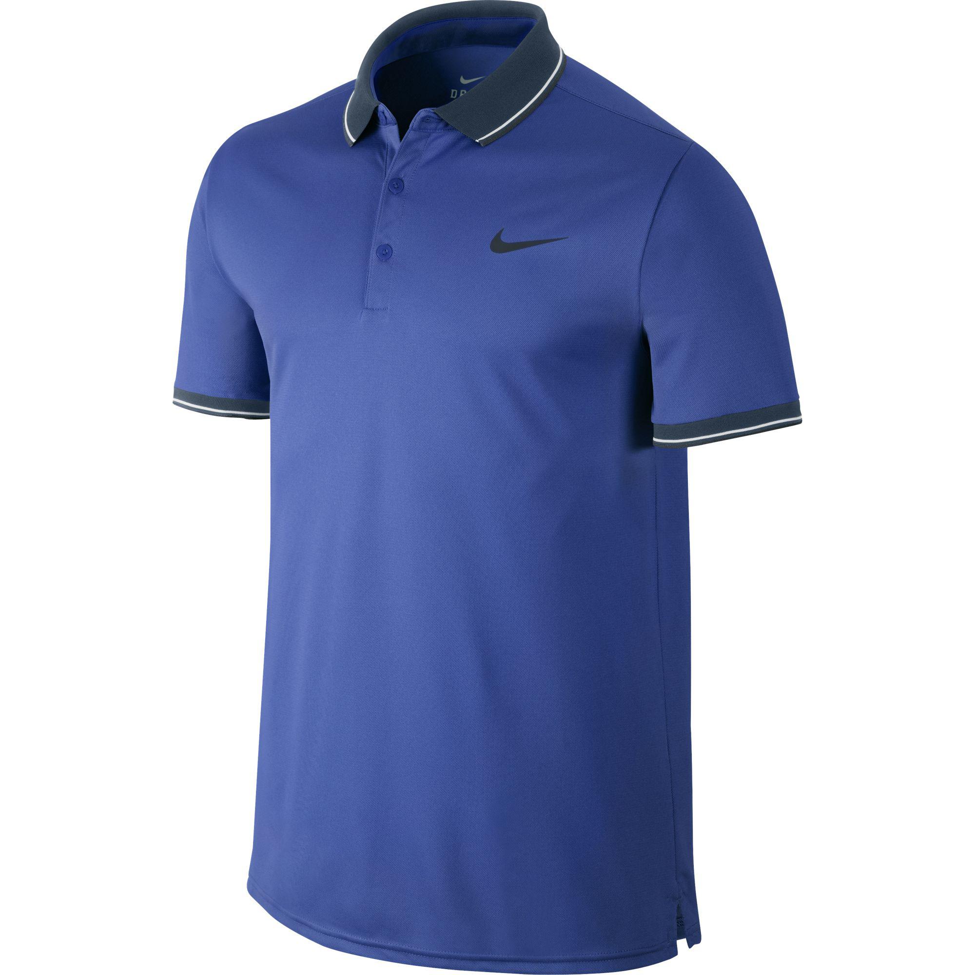 Nike Mens Court Tennis Polo - Game Royal - Tennisnuts.com