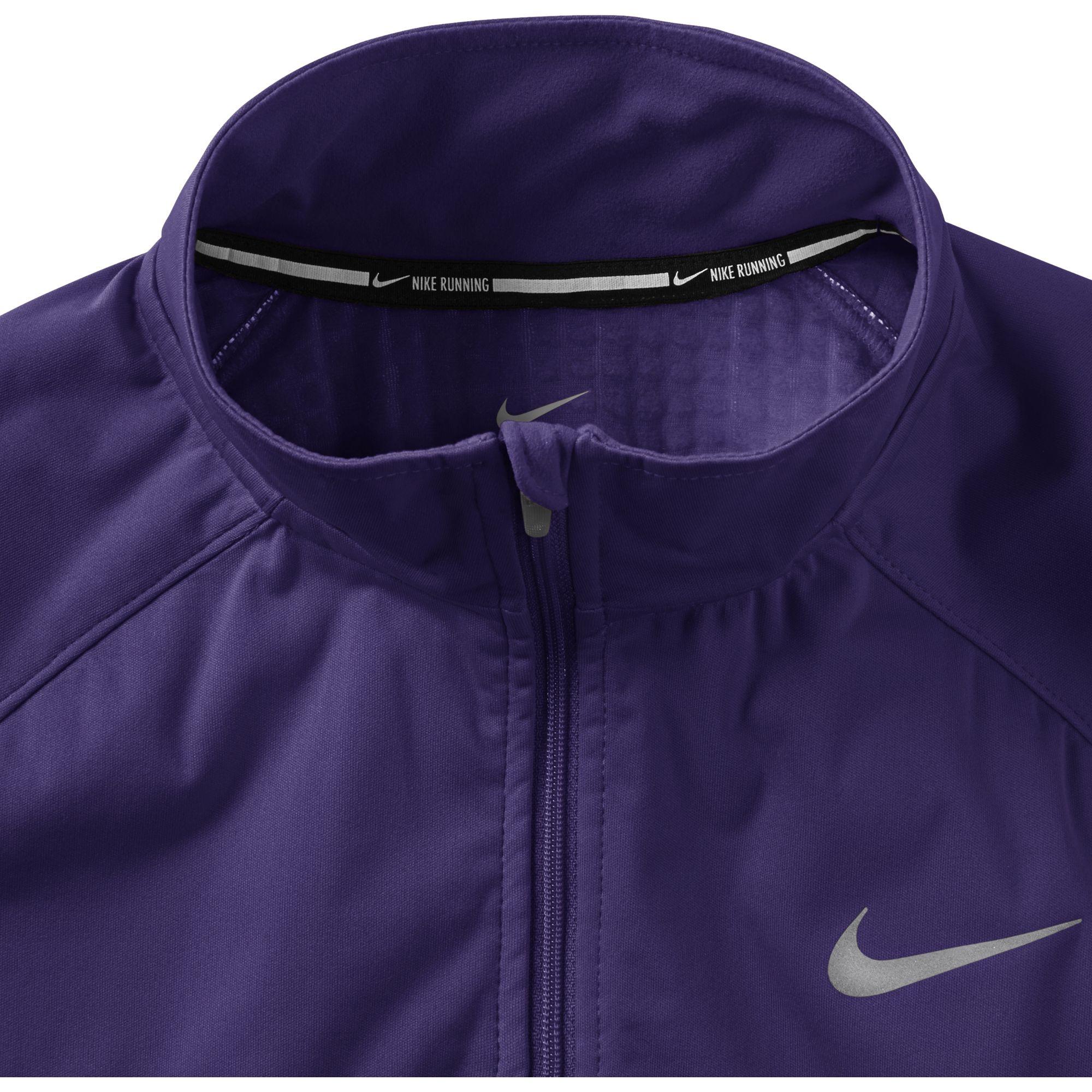 Nike Womens Element Shield FZ Jacket - Court Purple/Reflective Silver ...