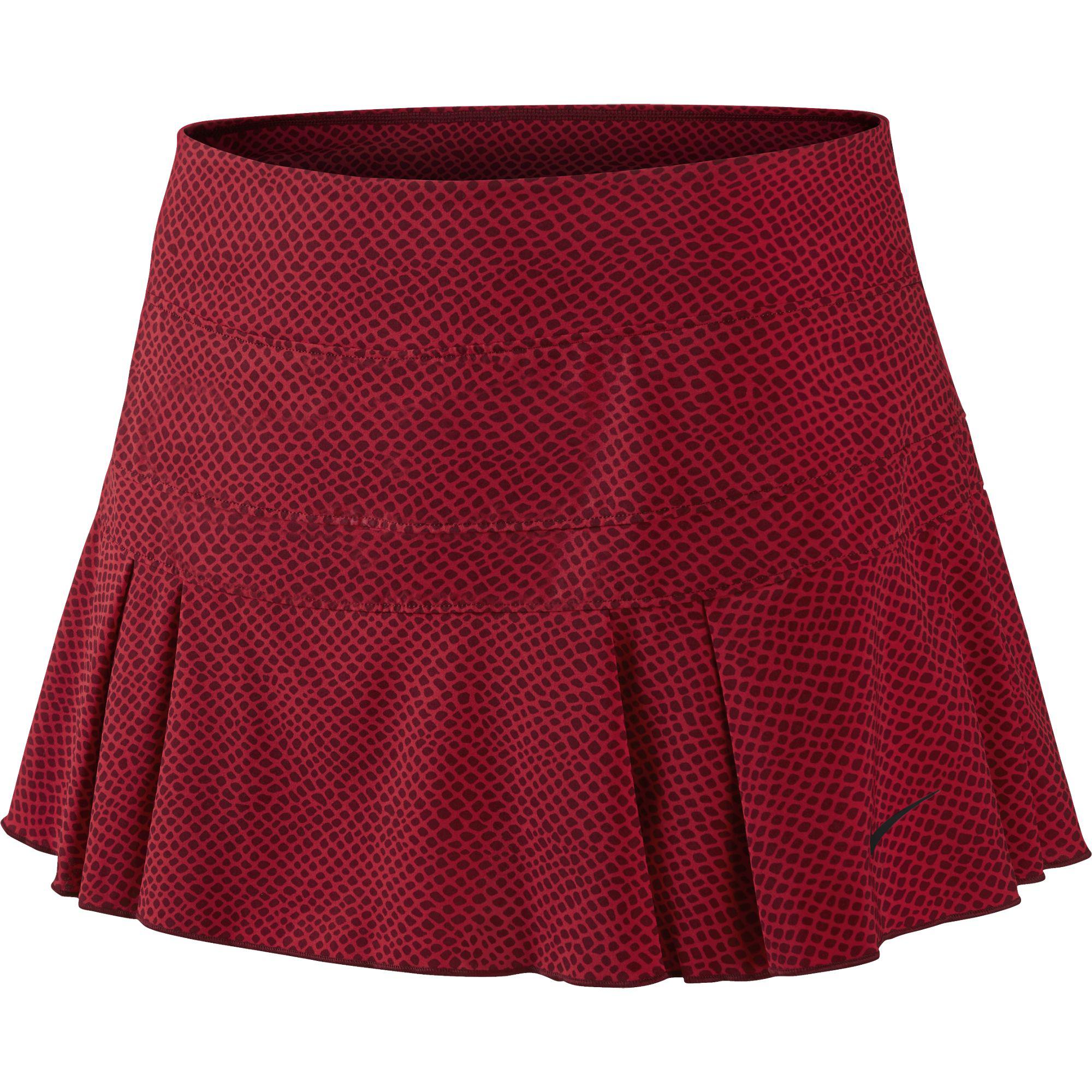 Nike Womens Victory Printed Skort - University Red/Black - Tennisnuts.com