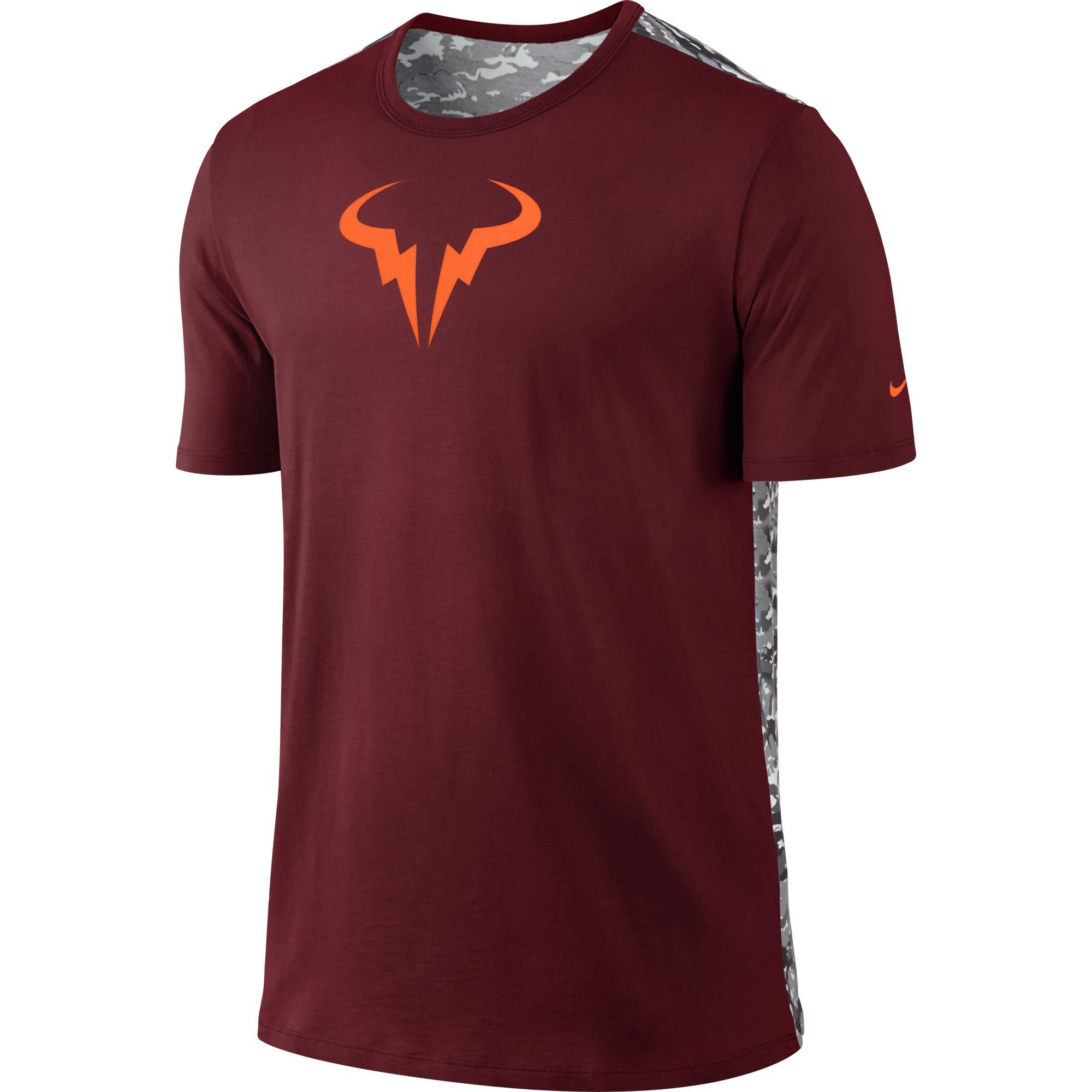 Nike Mens Premier Rafa Crew - Red/White - Tennisnuts.com