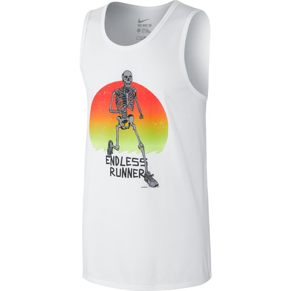 Nike Mens Endless Runner Tank Top - White - Tennisnuts.com