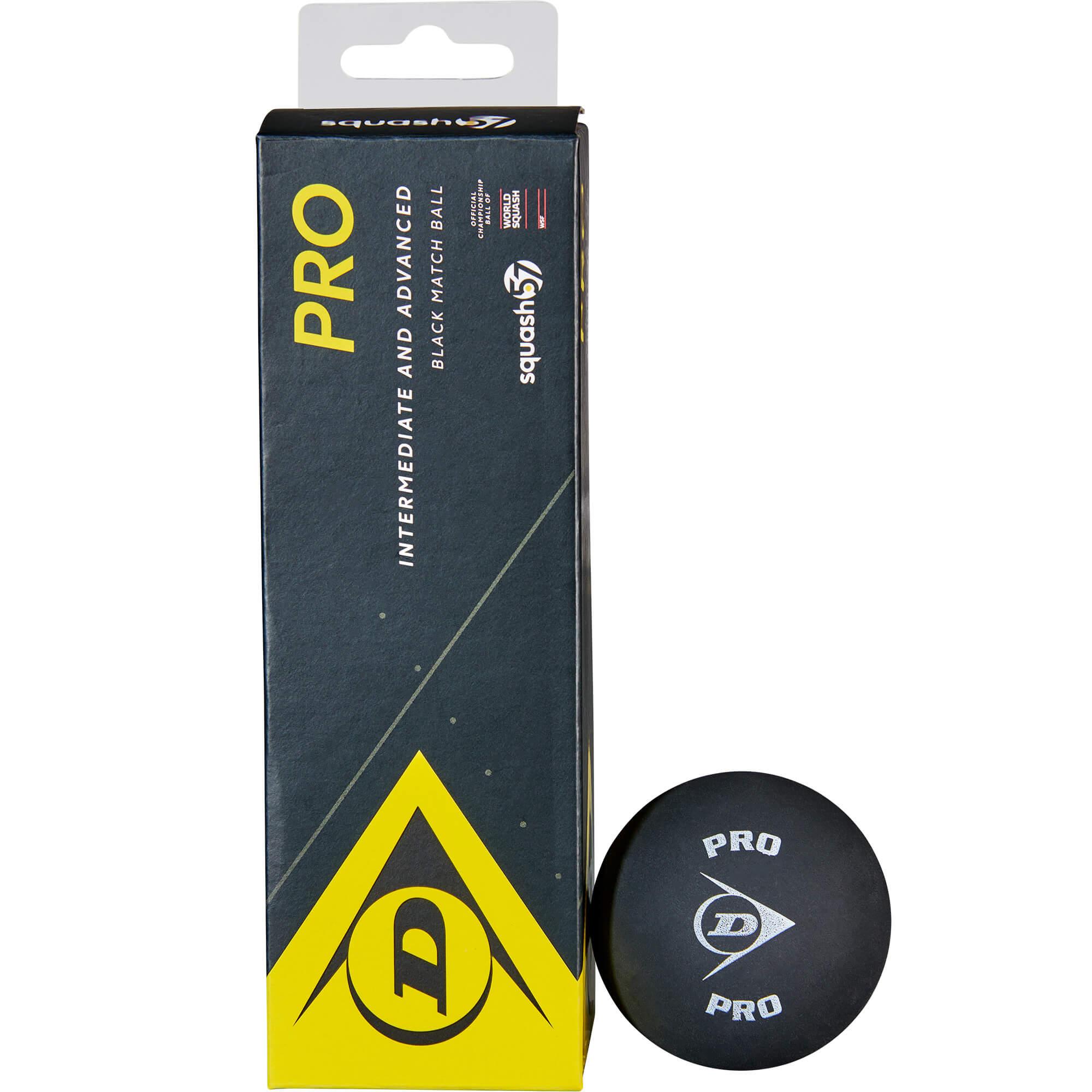 Dunlop Pro Racketball/Squash57 Balls (3 Ball Pack) - Tennisnuts.com