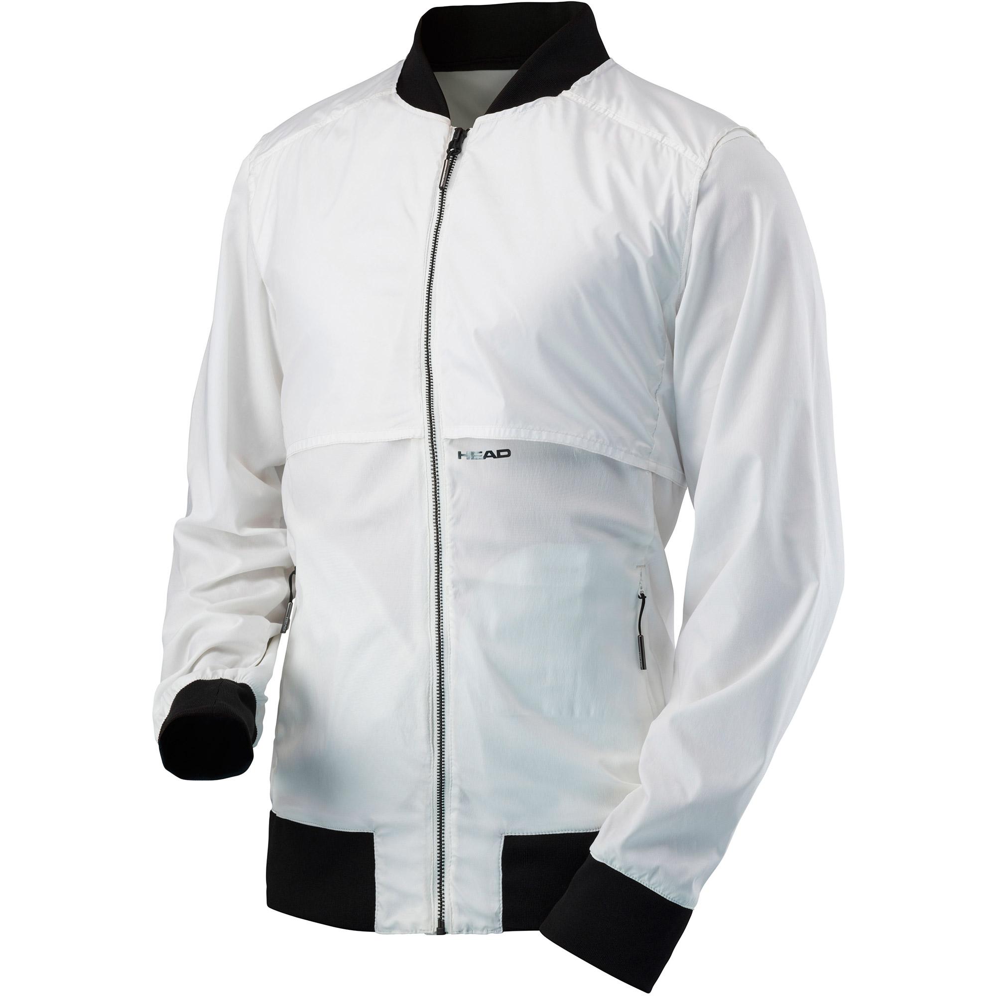 Head Mens Performance Tech Jacket - White - Tennisnuts.com