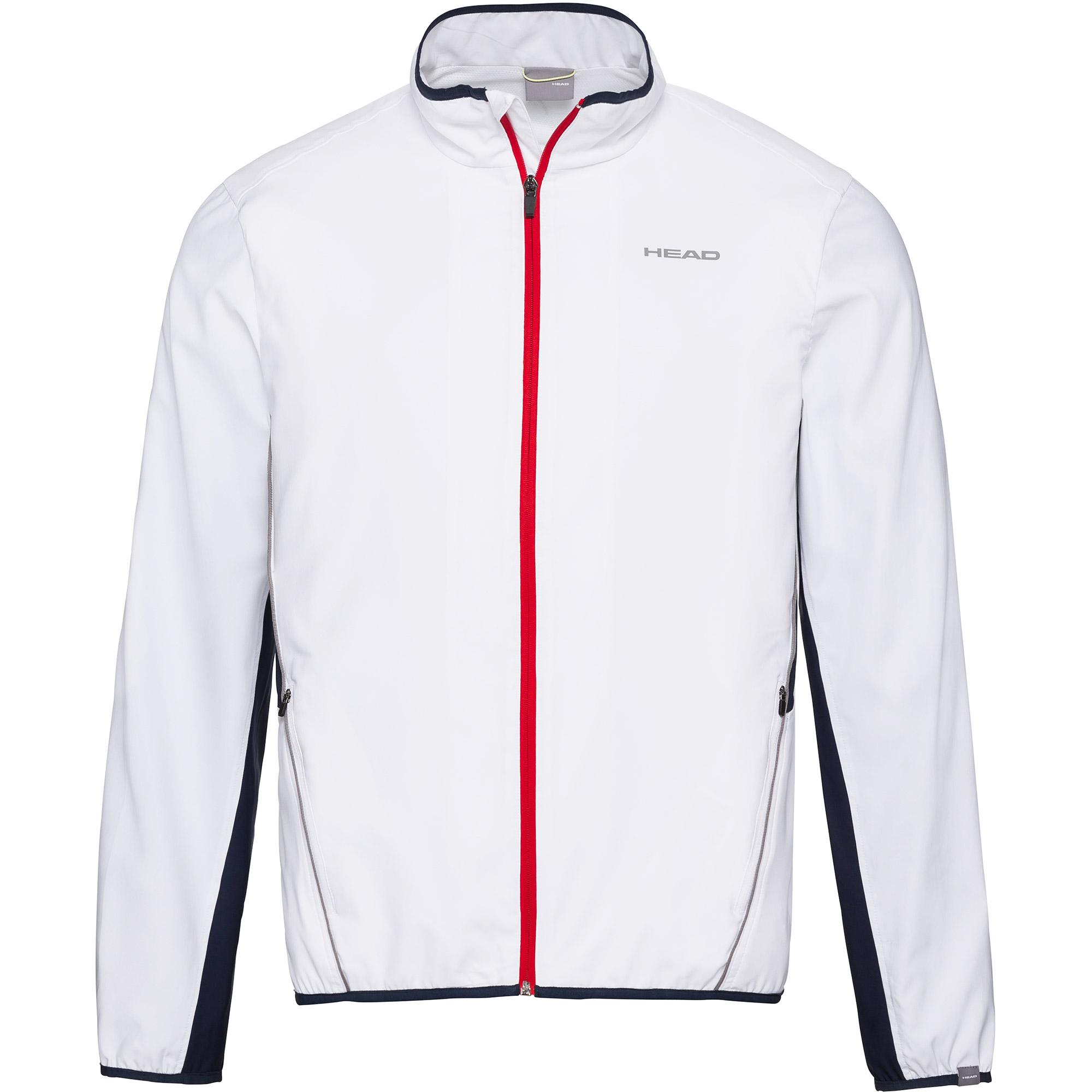Head Mens Club Jacket - White/Dark Blue - Tennisnuts.com
