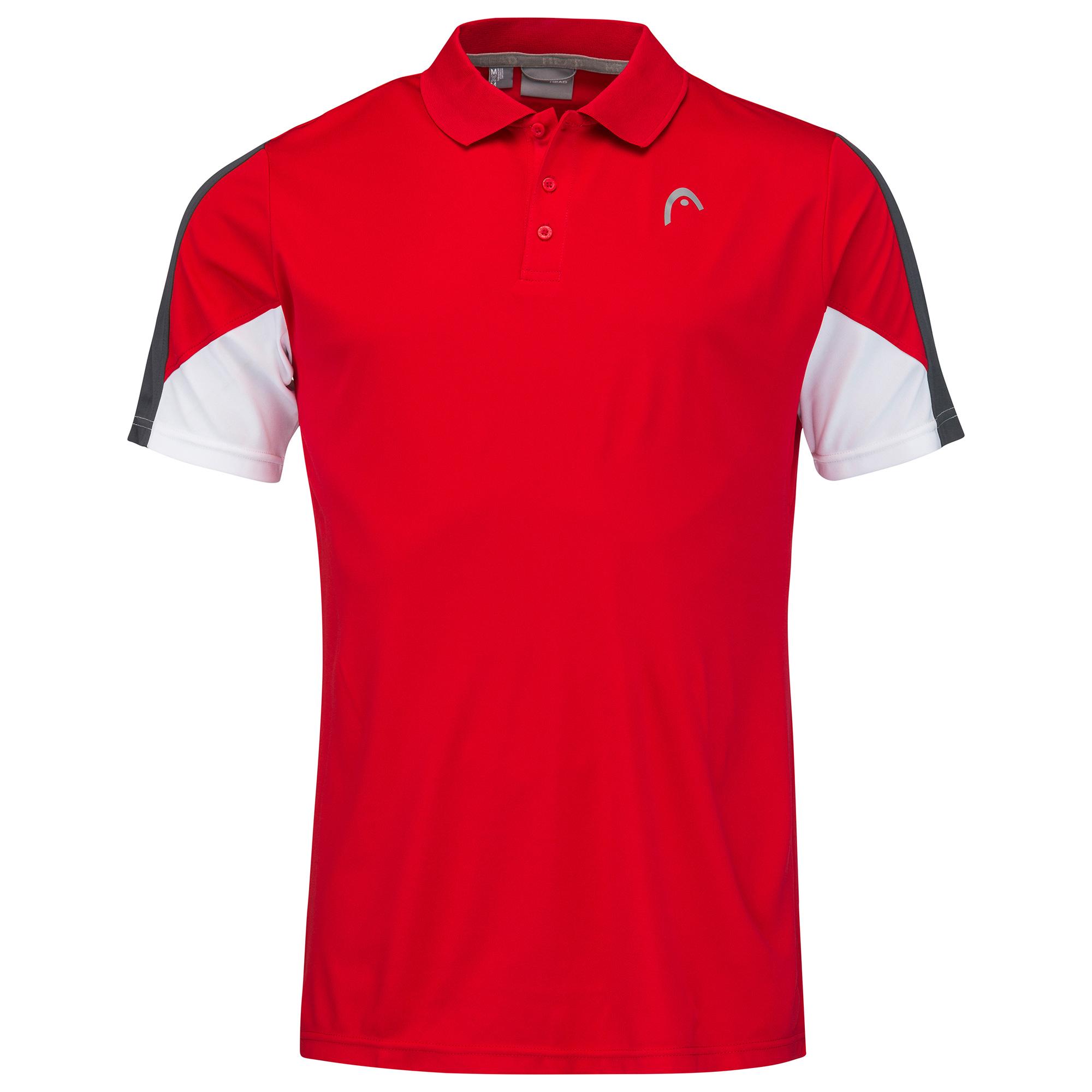 Head Mens Club Tech Polo Shirt - Red - Tennisnuts.com