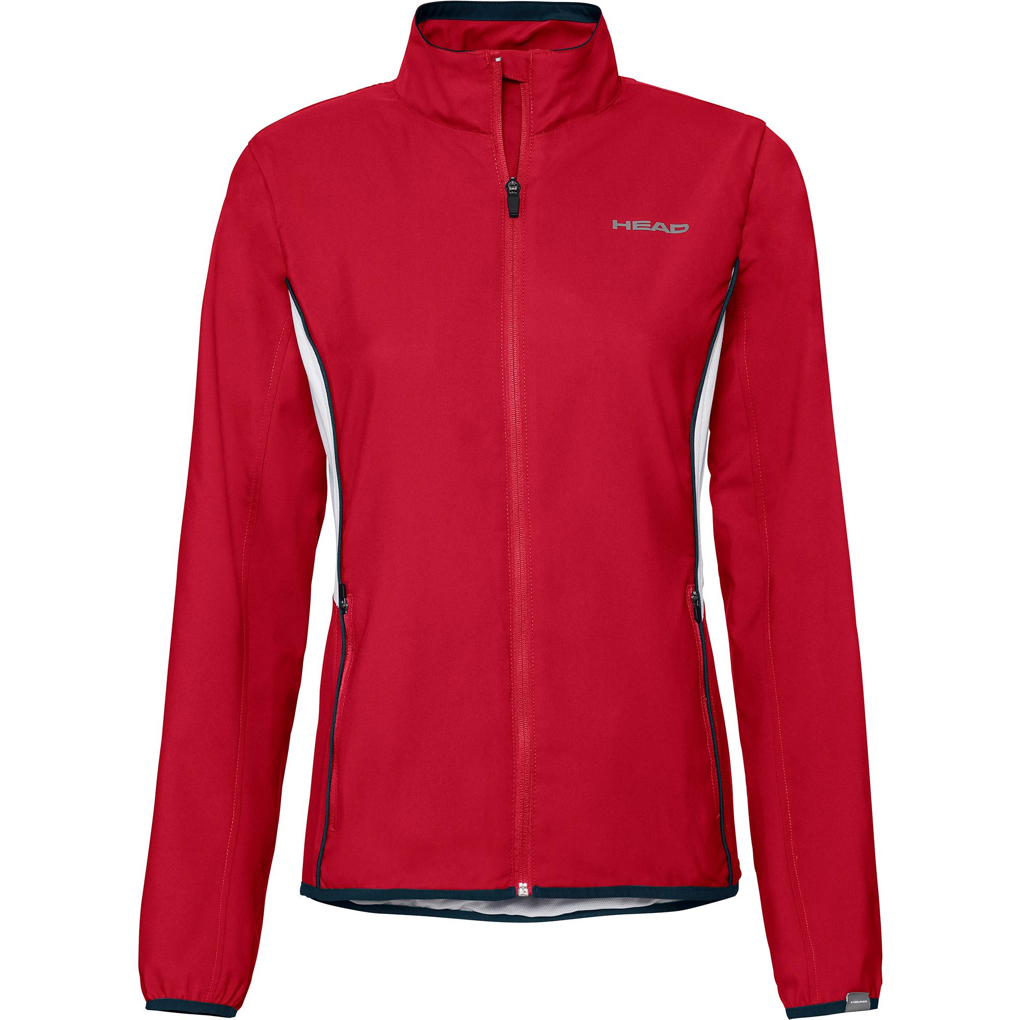 Head Womens Club Jacket - Red - Tennisnuts.com