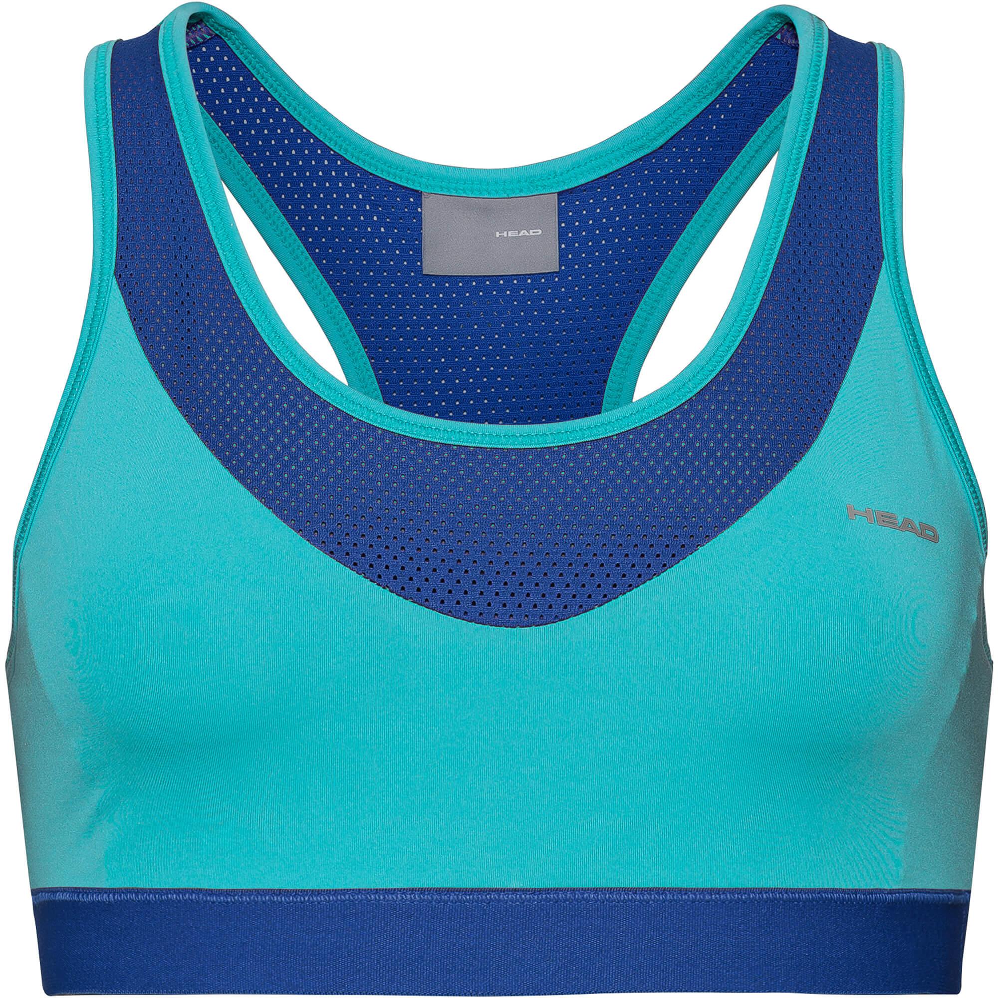 Head Womens Traverse Bra - Aqua/Royal Blue - Tennisnuts.com