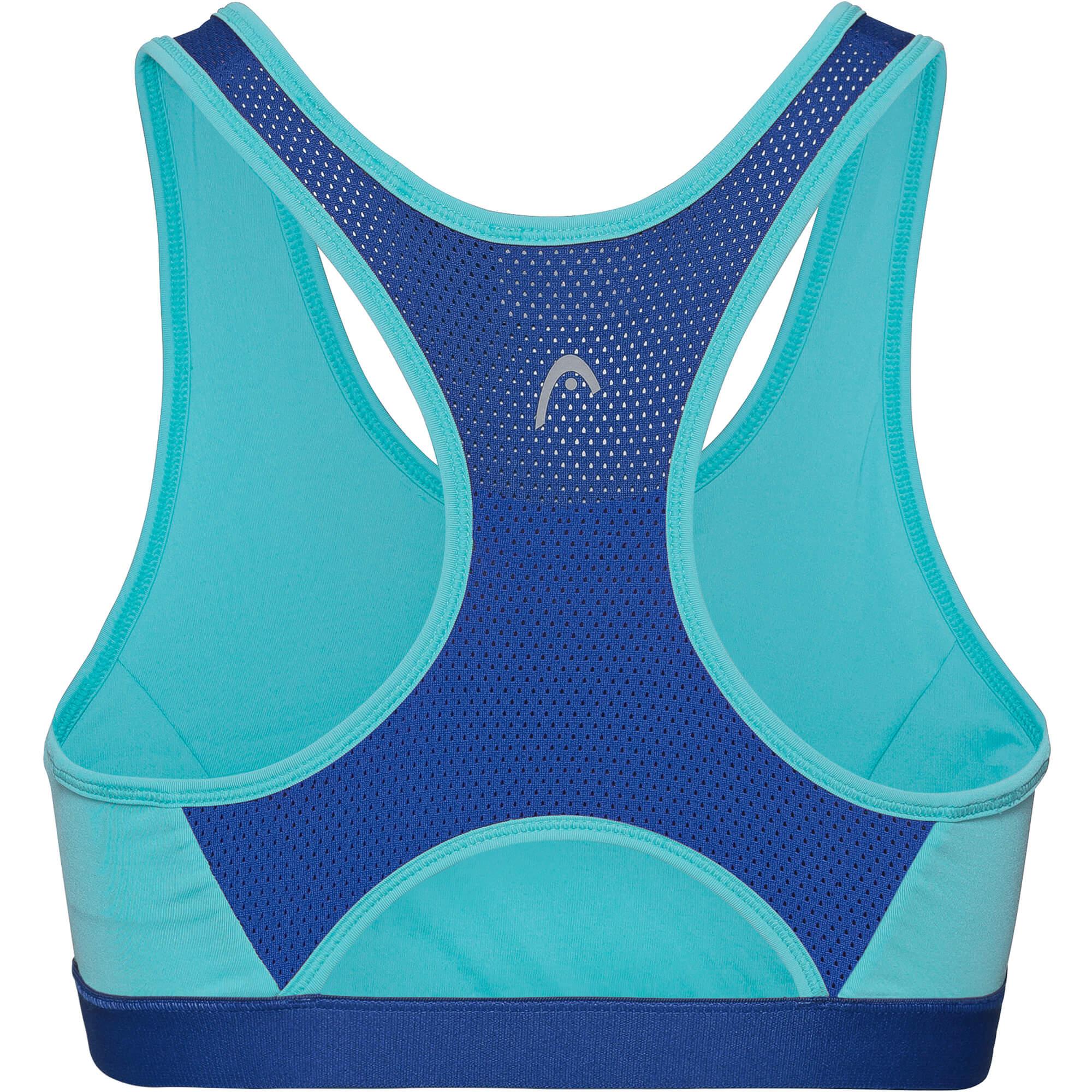 Head Womens Traverse Bra - Aqua/Royal Blue - Tennisnuts.com