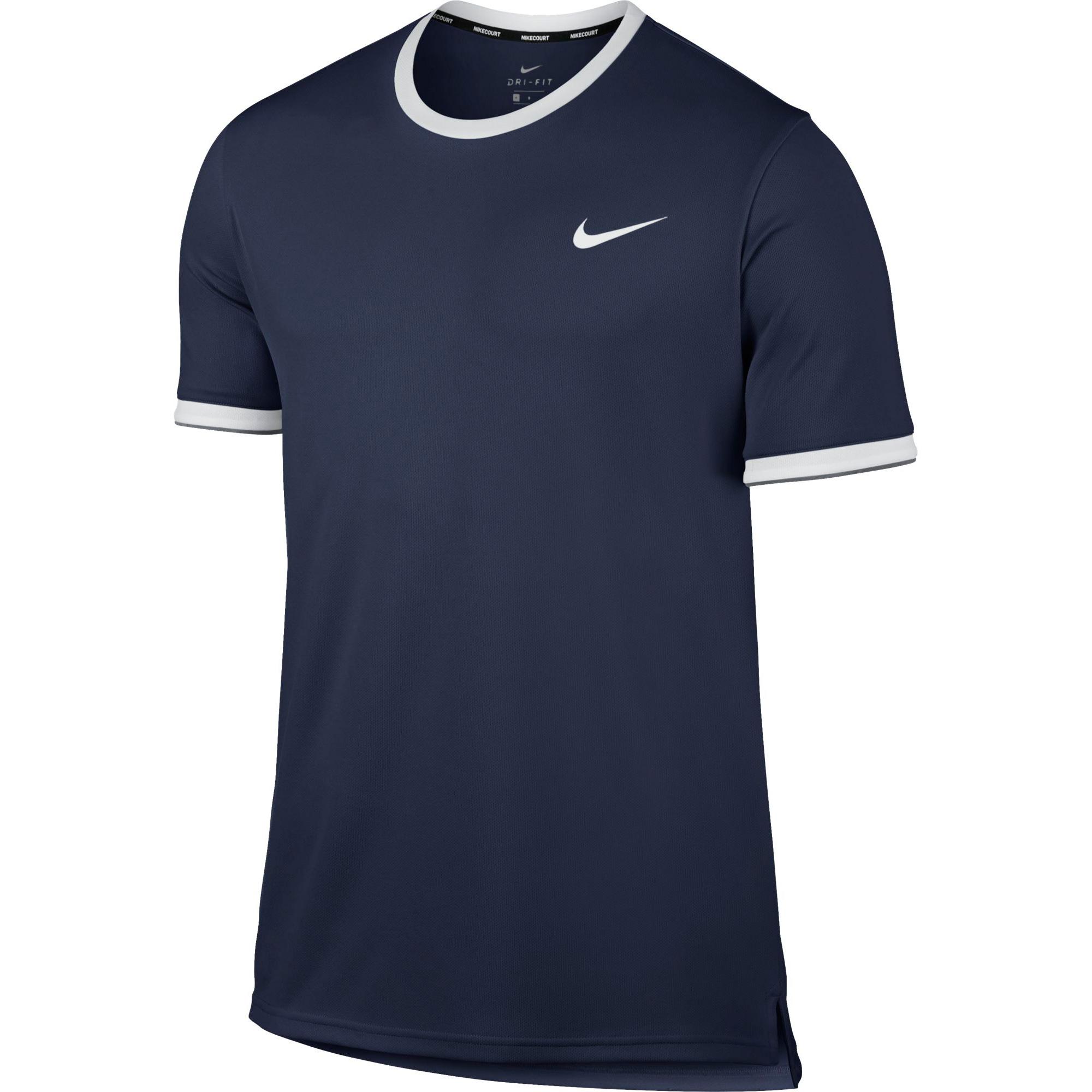 Nike Mens Court Dry Tennis Top - Midnight Navy - Tennisnuts.com
