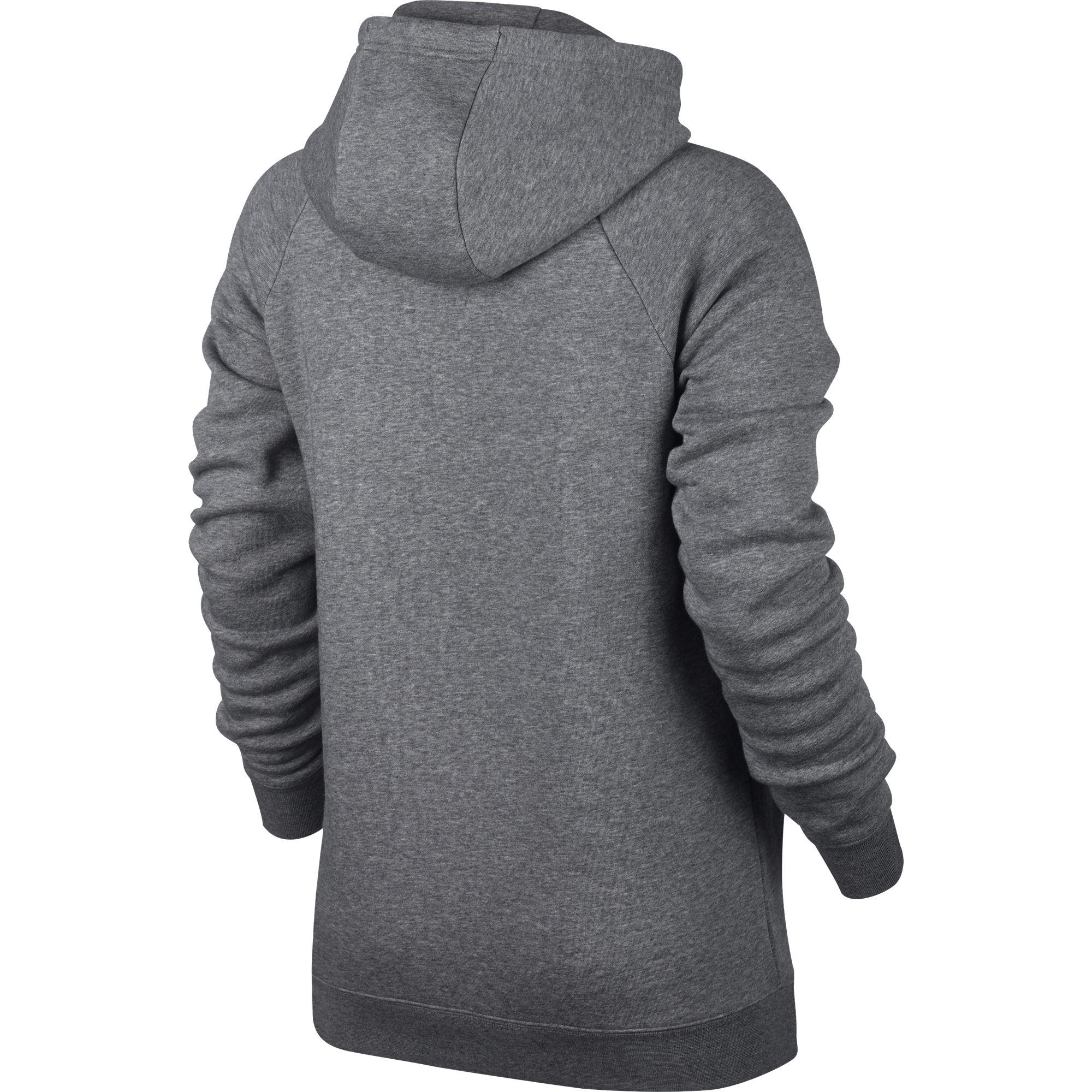 Nike Womens Sportswear Rally Hoodie - Carbon Heather/Cool Grey/Black ...