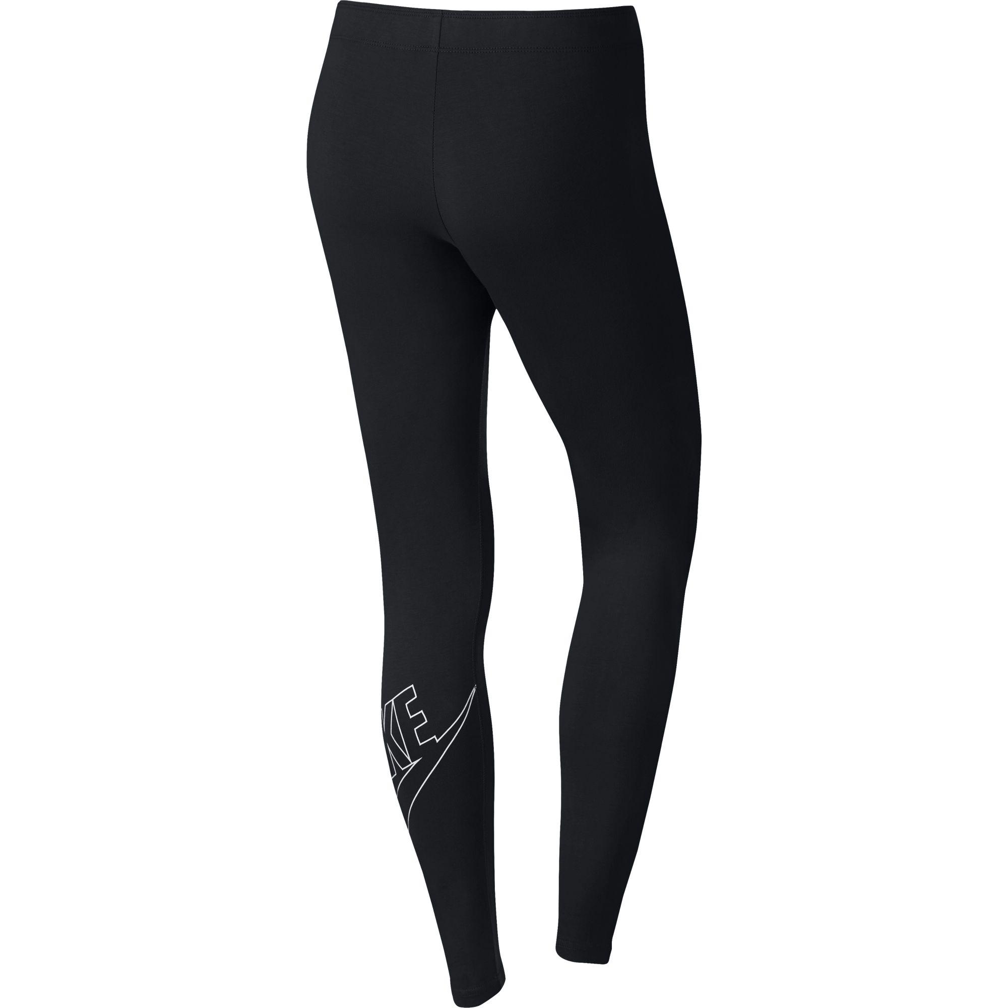 Nike Womens Sportswear Club Leggings - Black/White - Tennisnuts.com