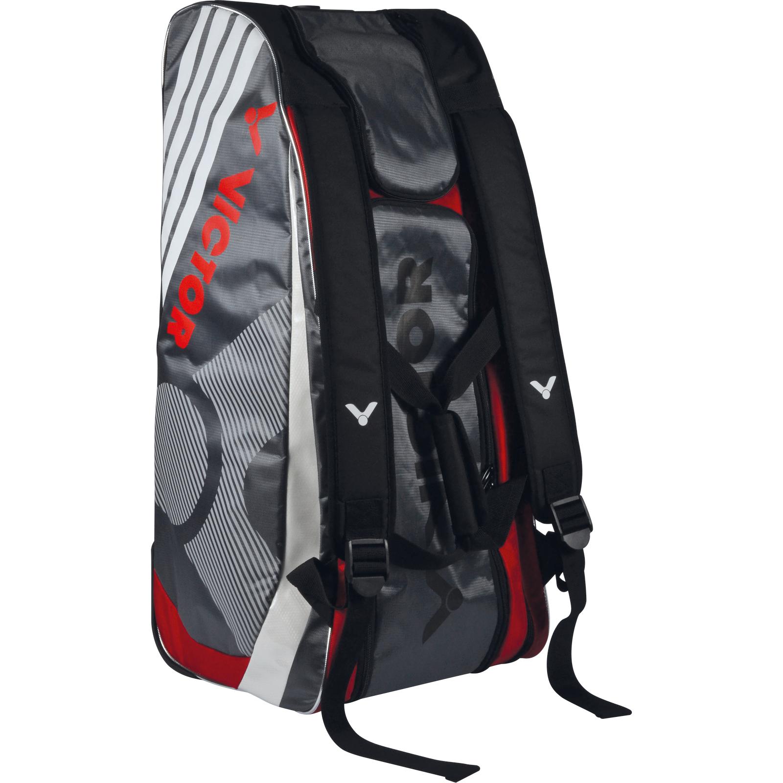 Victor Supreme Multi Thermo 9 Racket Bag (9097) - Grey/Red - Tennisnuts.com