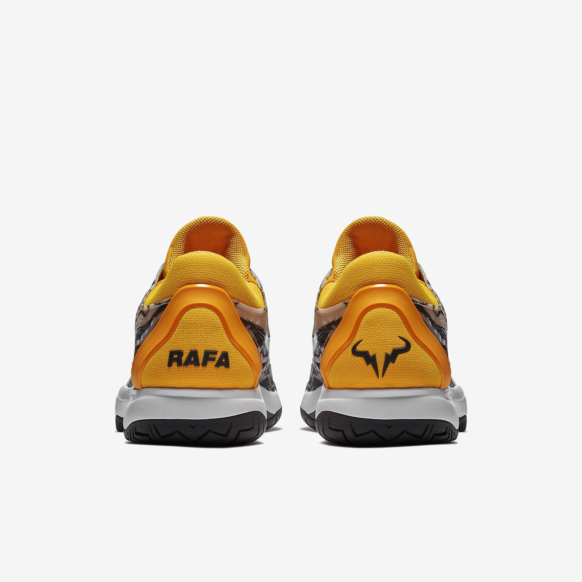 Nike Mens Zoom Cage 3 Rafa Tennis Shoes - Pure Platinum/Laser Orange ...