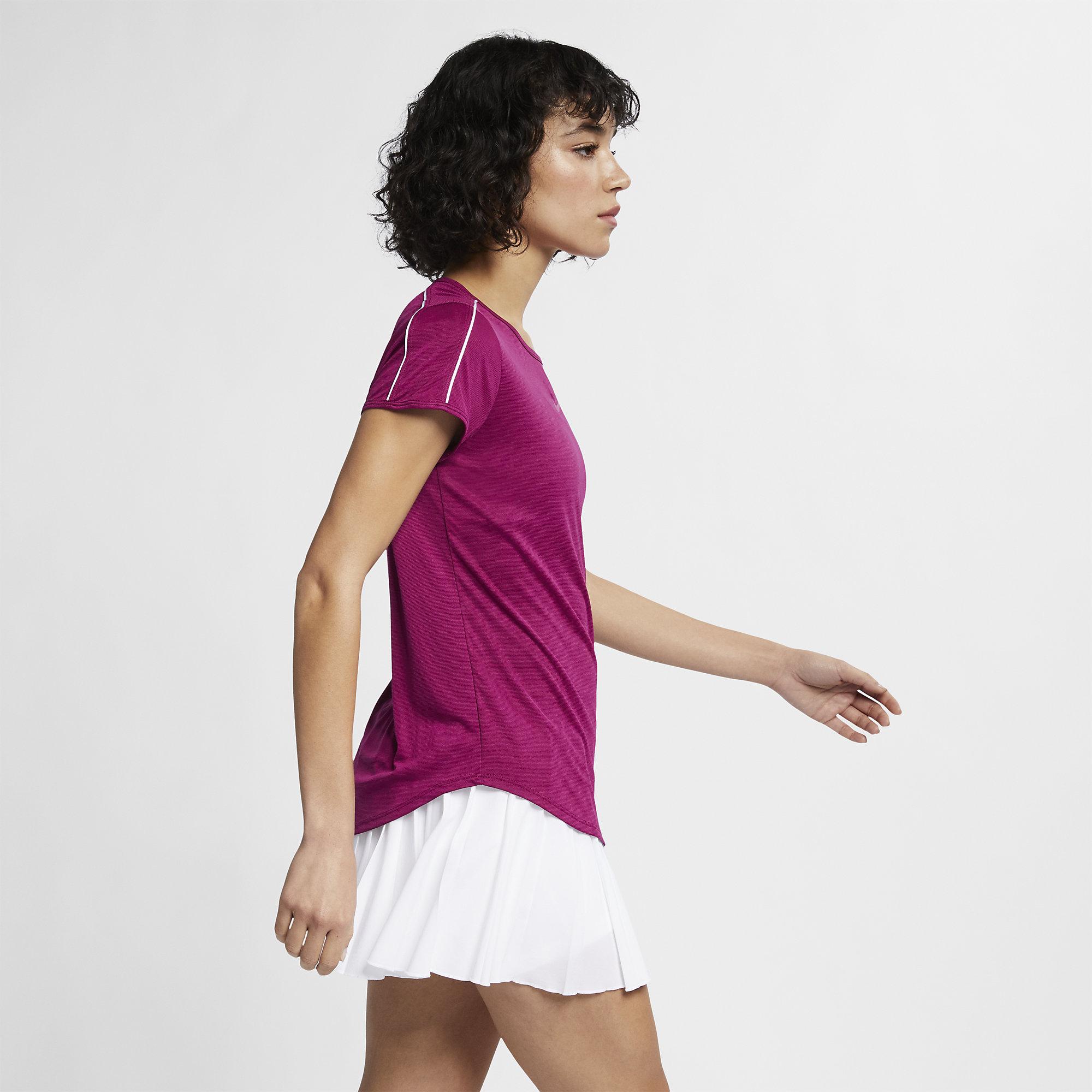 Nike Womens Dry Tennis Top True Berrywhite
