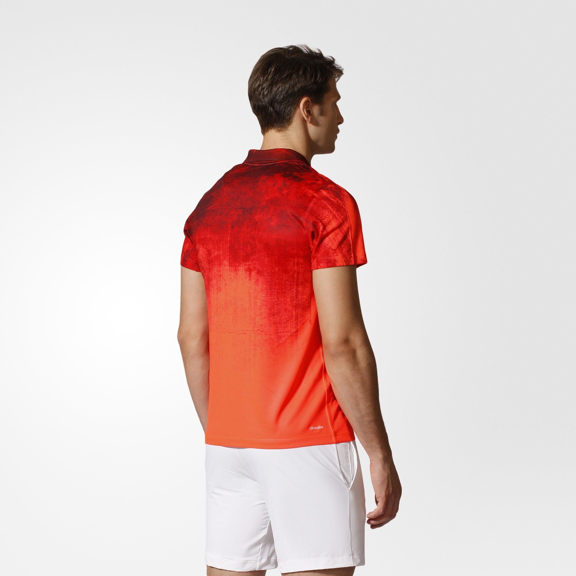 Adidas Mens Adizero Polo - Power Red - Tennisnuts.com