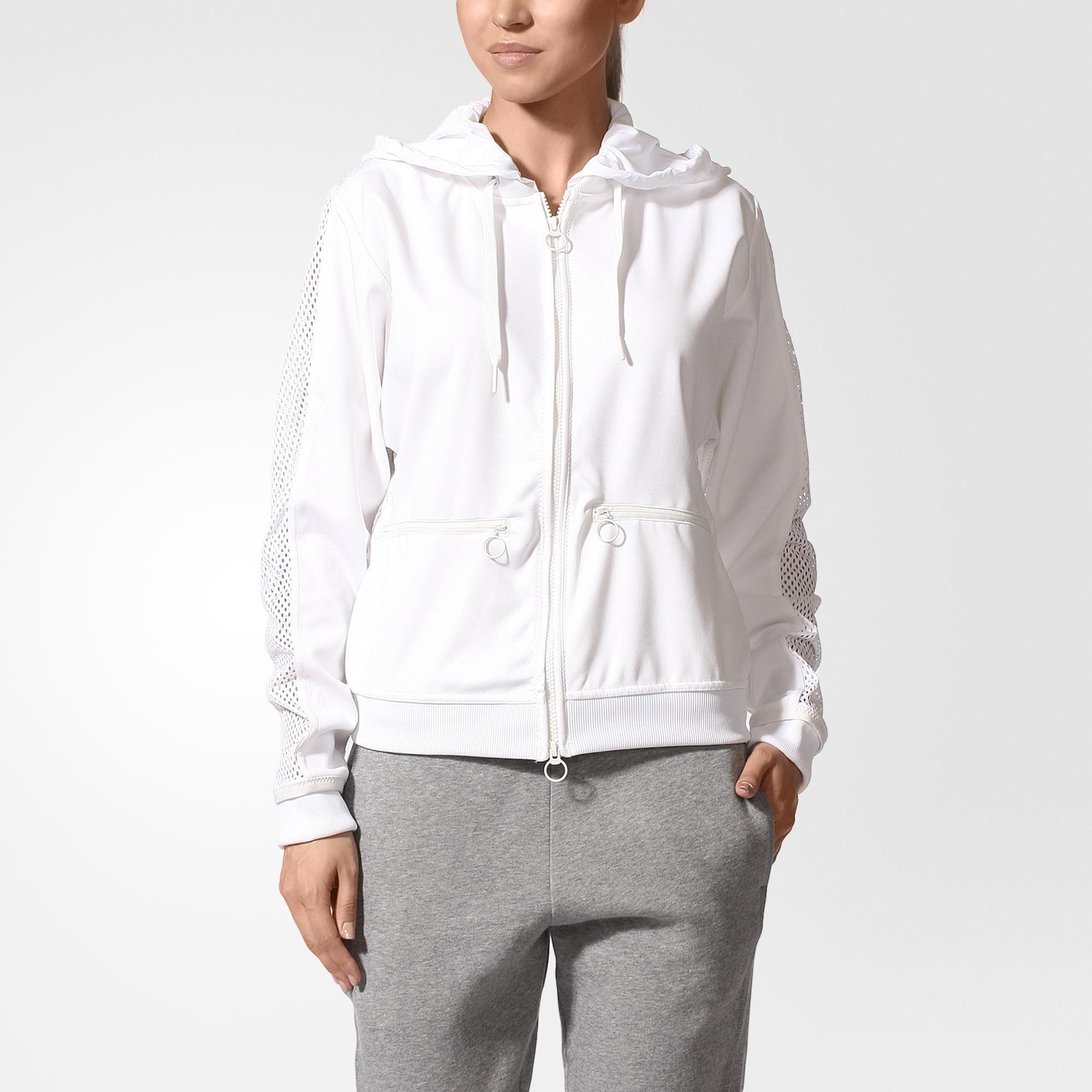 Adidas Womens SMC Barricade Wimbledon Jacket - White - Tennisnuts.com