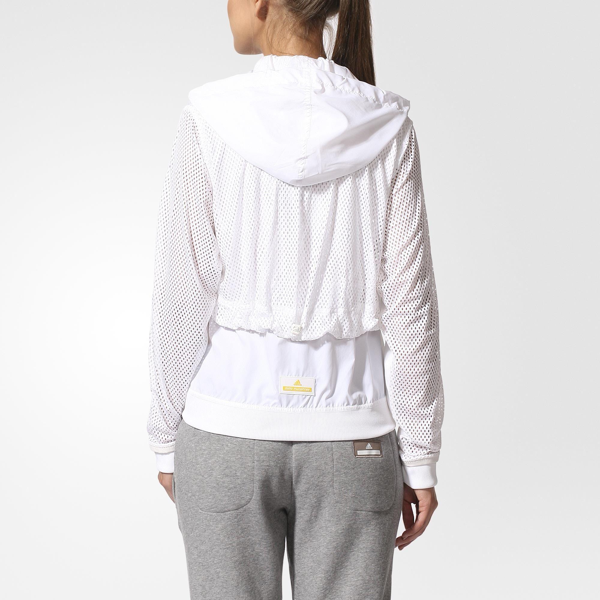 Adidas Womens SMC Barricade Wimbledon Jacket - White - Tennisnuts.com