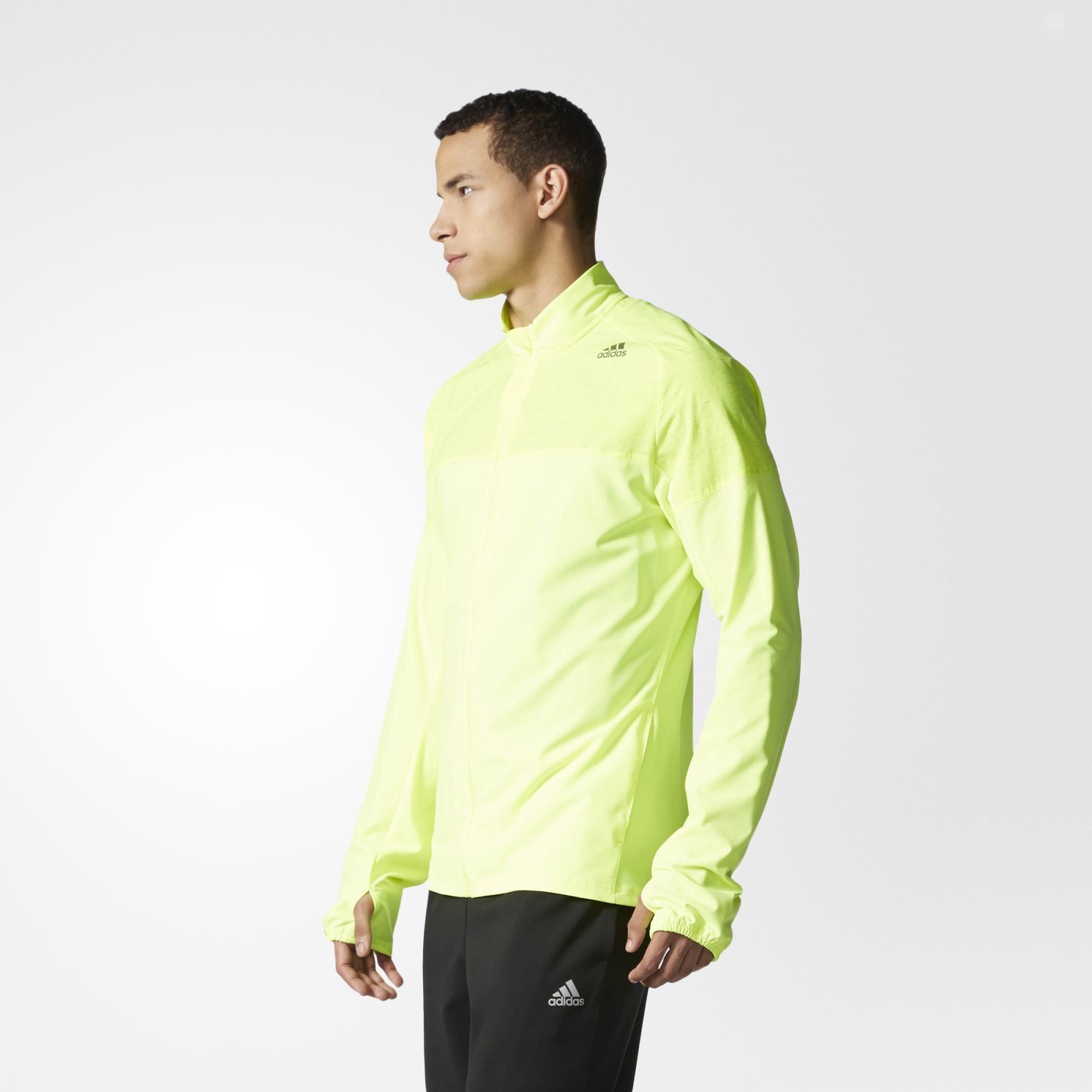 Adidas Mens Supernova Storm Jacket - Solar Yellow - Tennisnuts.com
