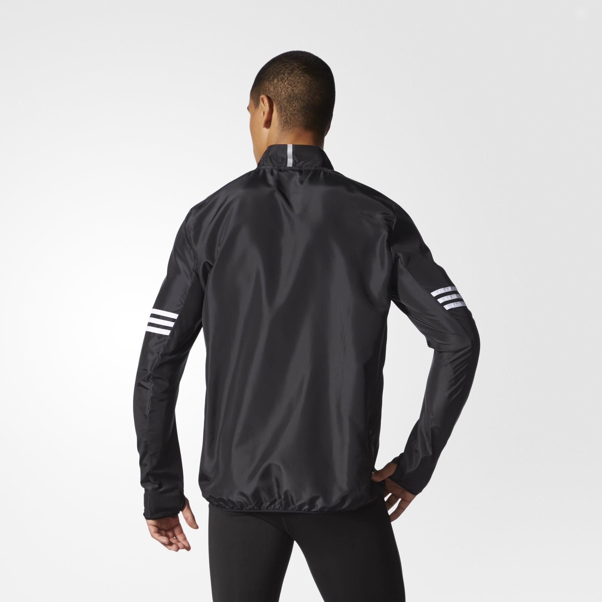Adidas Mens Response Wind Jacket - Black - Tennisnuts.com
