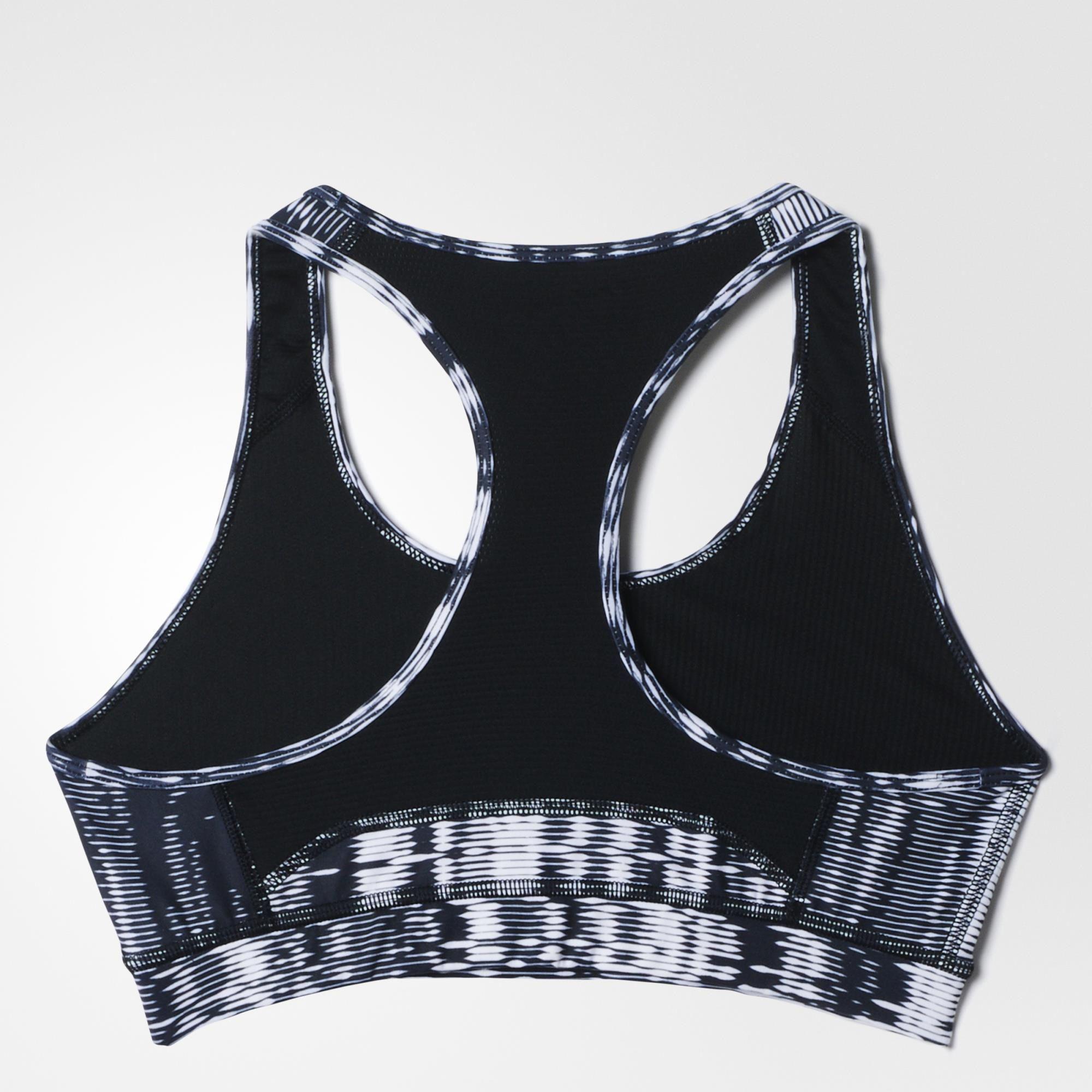 Adidas Techfit Printed Sports Bra - White - Tennisnuts.com