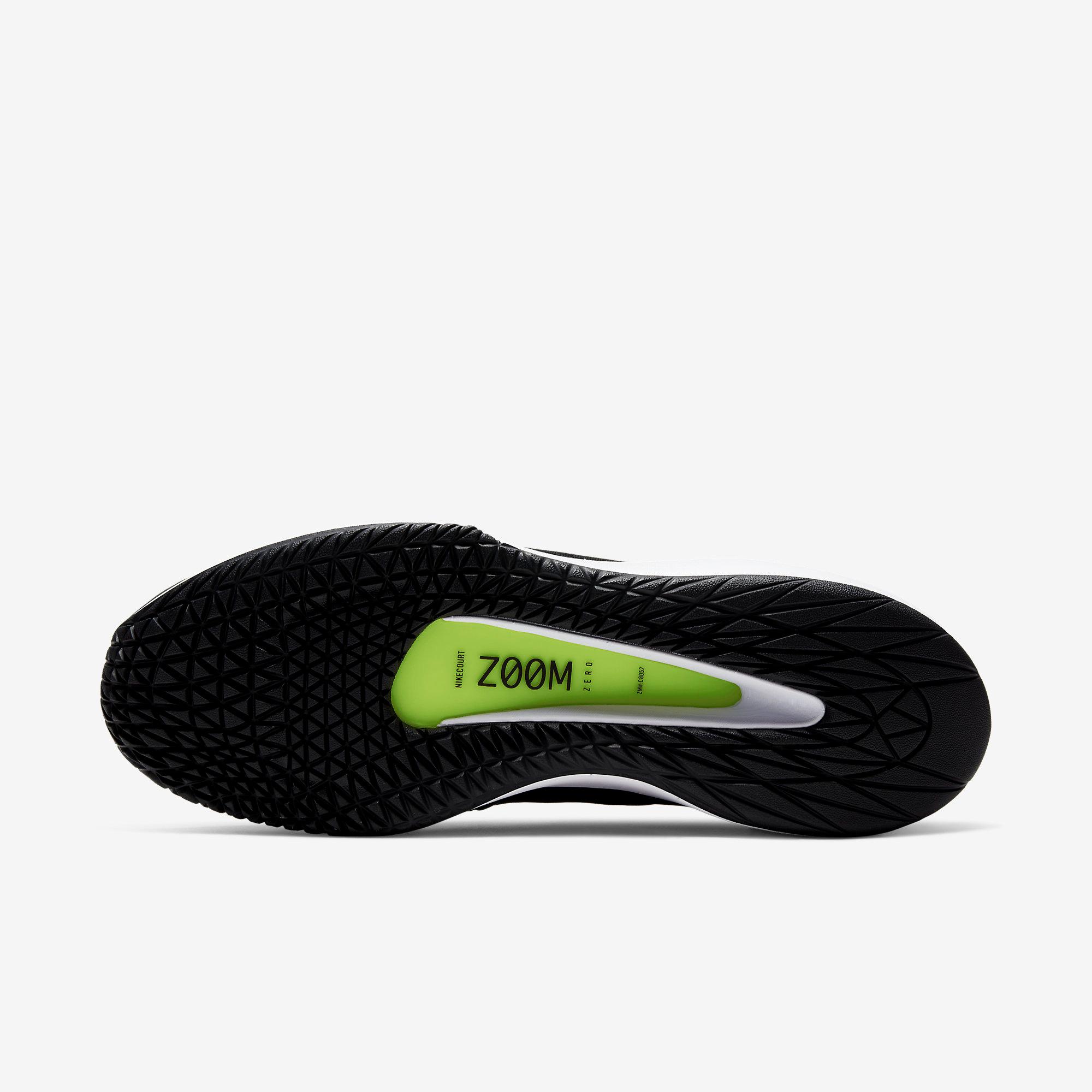 Nike Mens Air Zoom Zero Tennis Shoes - Black/White/Volt - Tennisnuts.com