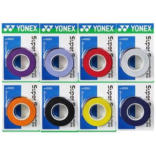 Yonex AC102EX Super Grap Overgrips (Pack of 3) Choose Your Colours ...