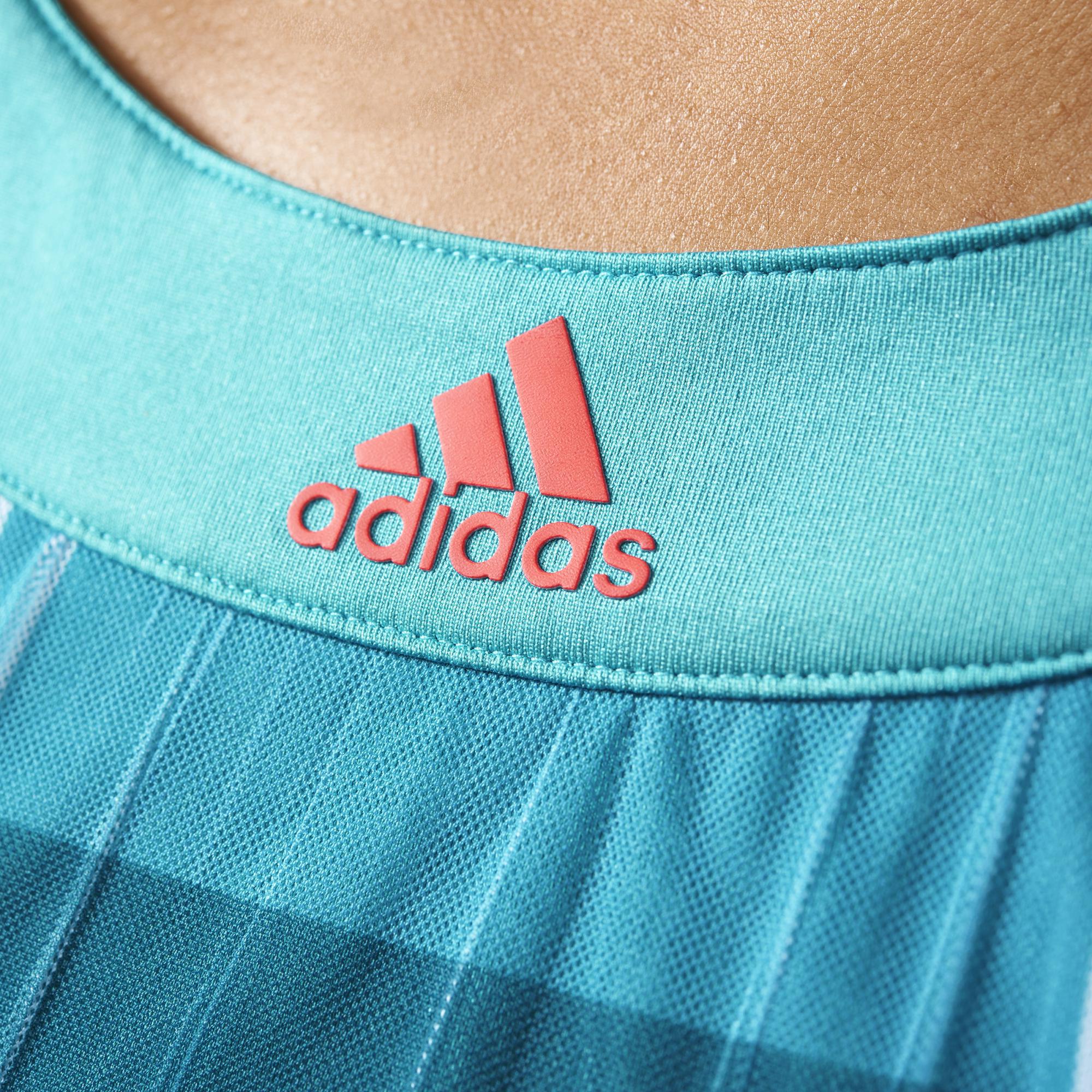 Adidas Womens Adizero Tank - Shock Green/Red - Tennisnuts.com