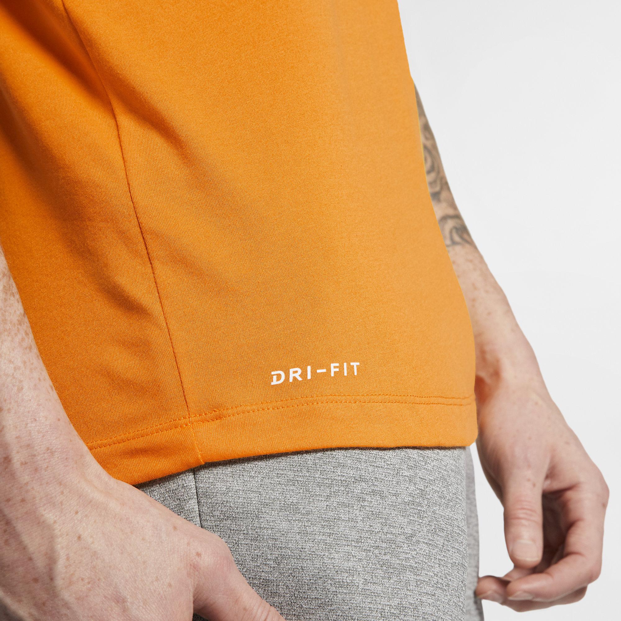 Nike Mens Dri-Fit Training Top - Orange Peel - Tennisnuts.com