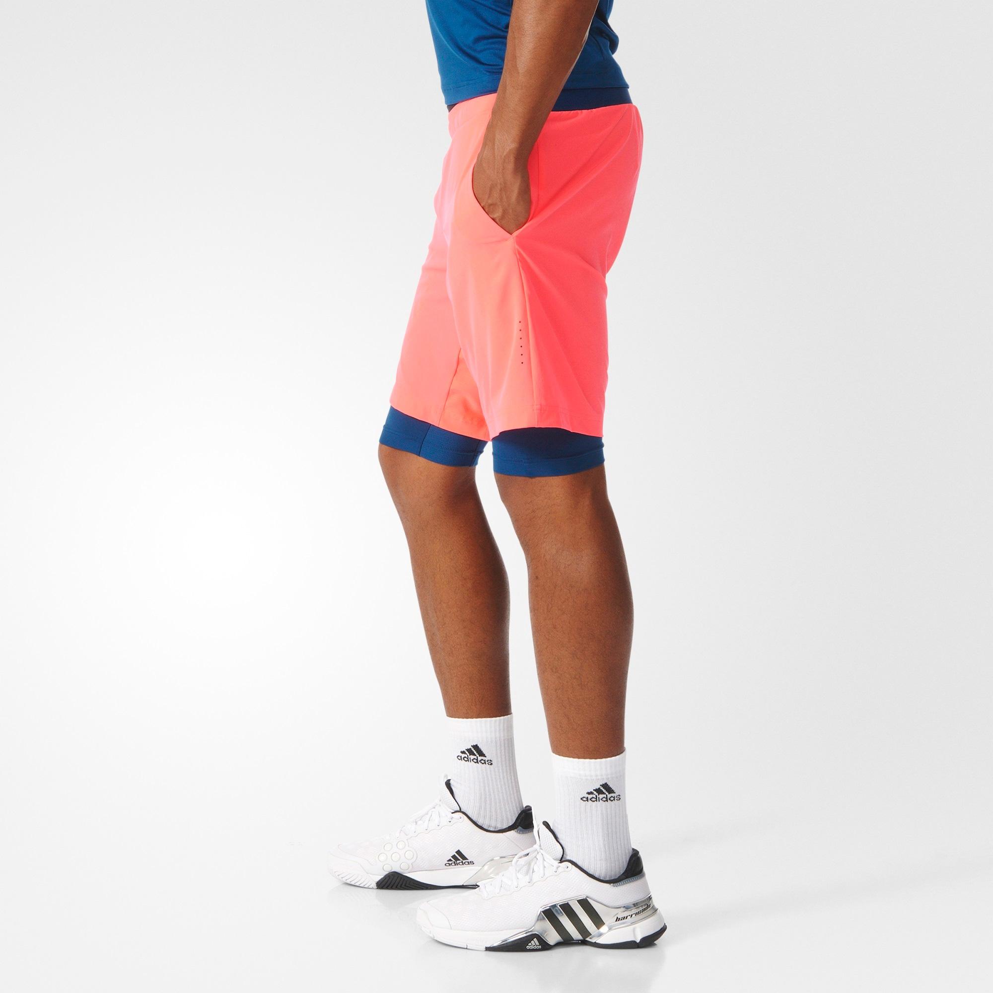 Adidas Mens Multifaceted Pro Bermuda Shorts - Flash Red/Tech Steel ...