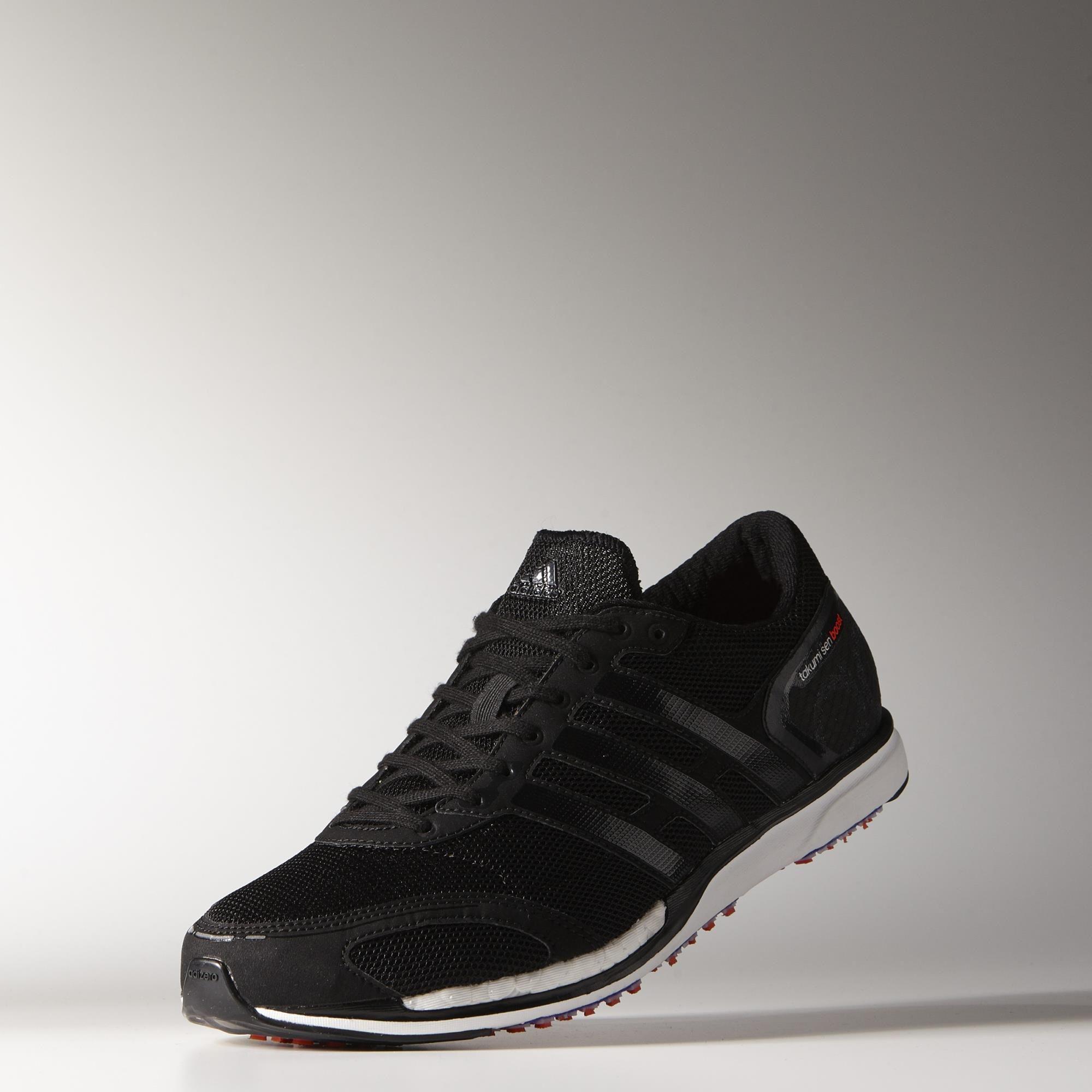 Adidas Mens Adizero Takumi Sen Boost 3 Running Shoes - Black/White ...