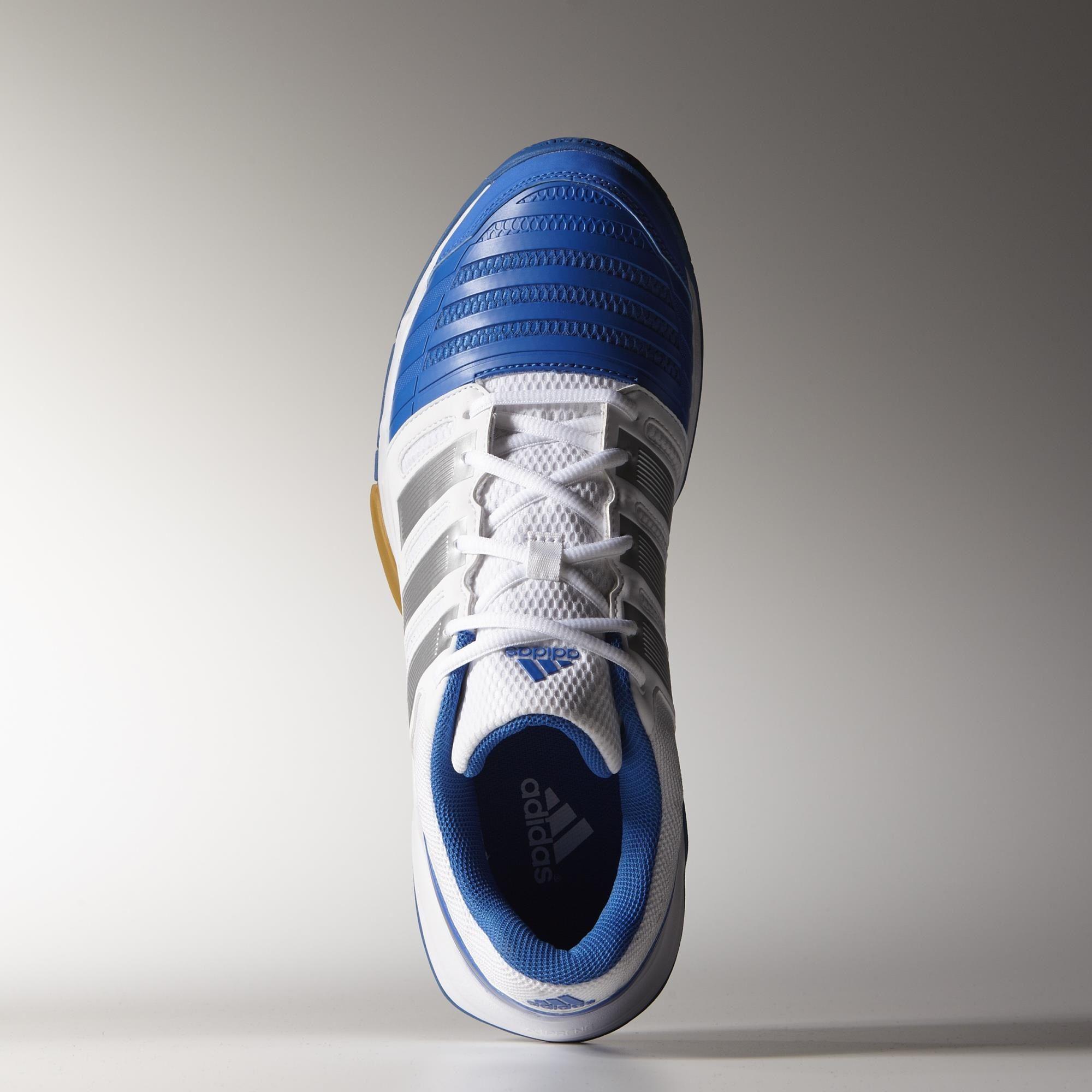 Adidas Mens Court Stabil 11 Indoor Shoes - Blue/White - Tennisnuts.com