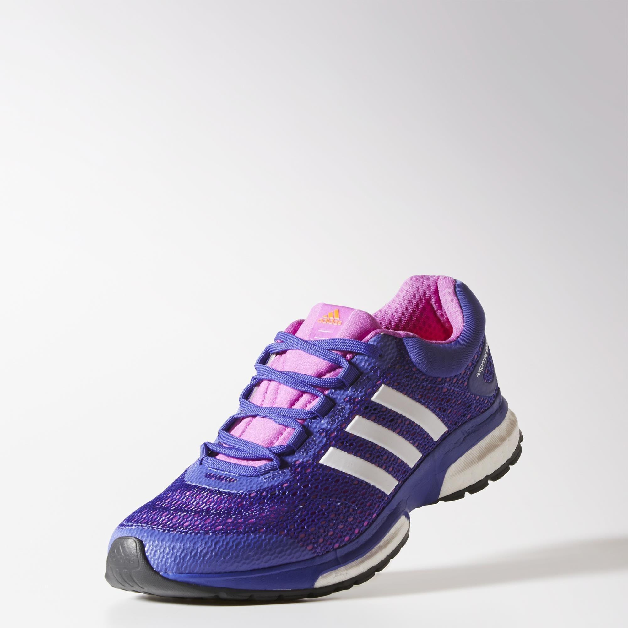 Adidas Womens Response Boost Running Shoes - Flash Pink/Night Flash ...